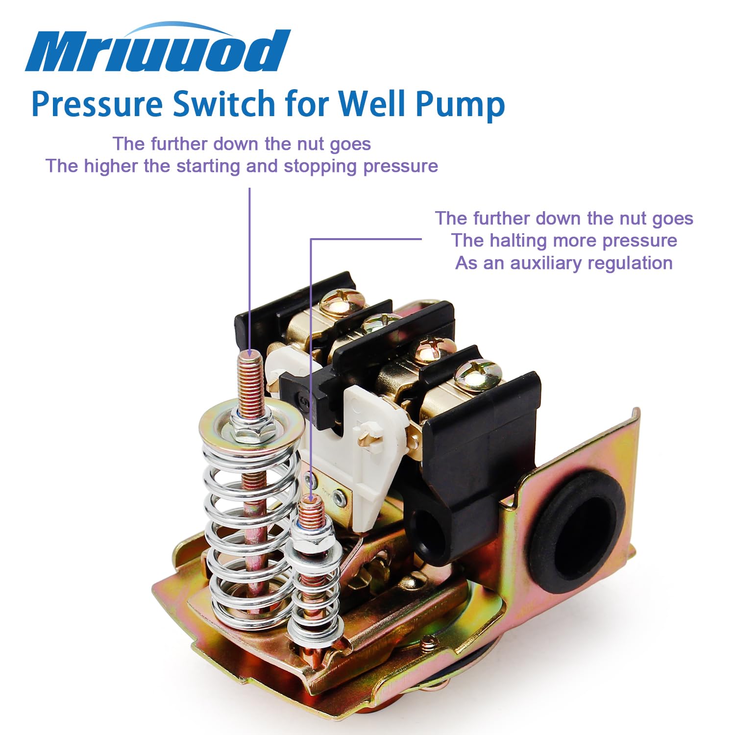 Snapklik.com : Mriuuod Adjustable Water Pressure Switch