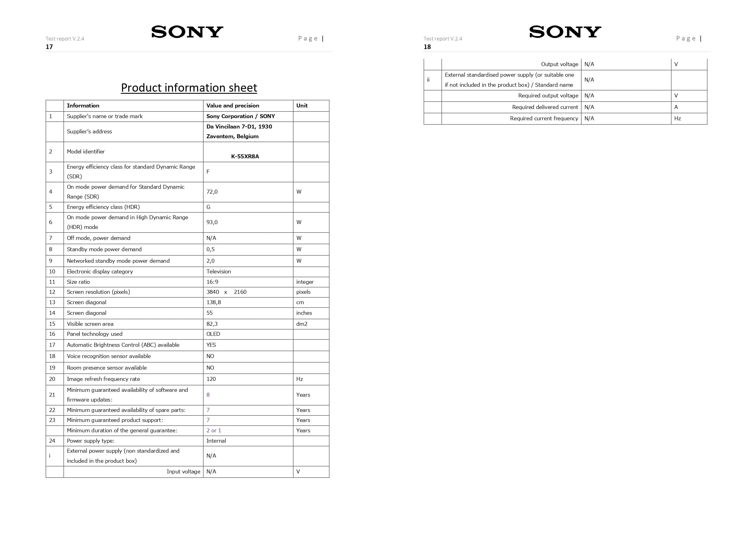 Sony BRAVIA 8 II 65" QD-OLED, K65XR8M25B (2025), 4K HDR Smart TV, AI XR ...