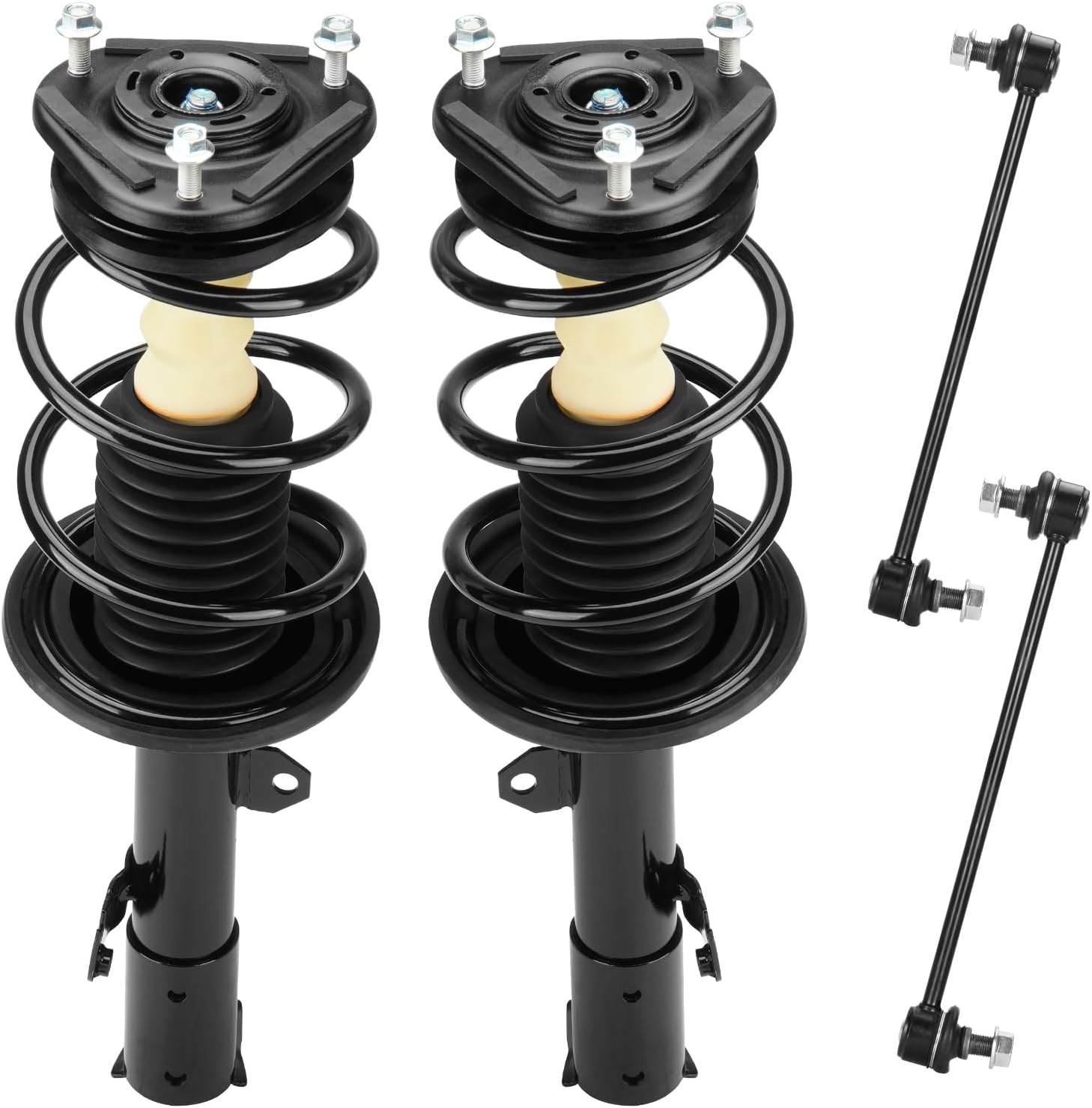 Amazon.com: Front Struts Assembly Shock Absorber & Sway Bars End Links ...