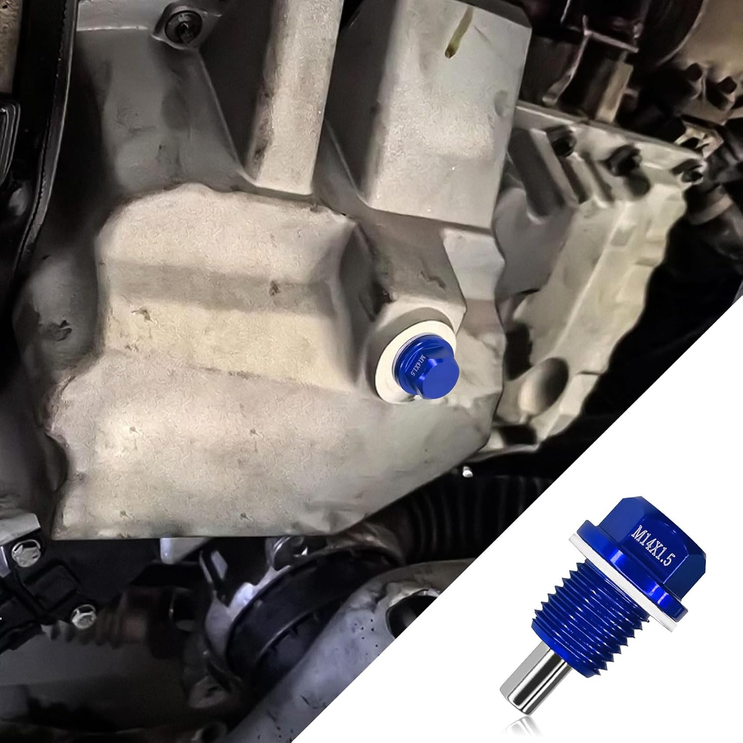 M14 x 1.5 Magnetic Oil Drain Plug, Transmission Oil Plug, Sump Drain ...