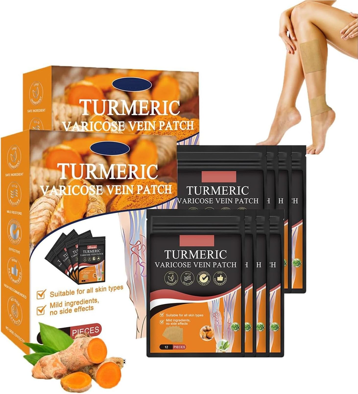 DAPANGGE Turmeric Varicose Vein Patch,Turmeric Varicose Vein Patches ...