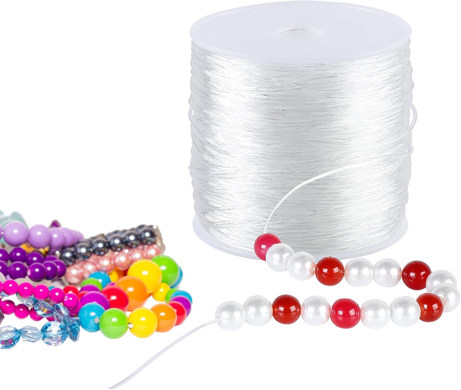 Giloty 100m Gummiband für Armbänder, 1mm Transparent Elastisches Schnur ...