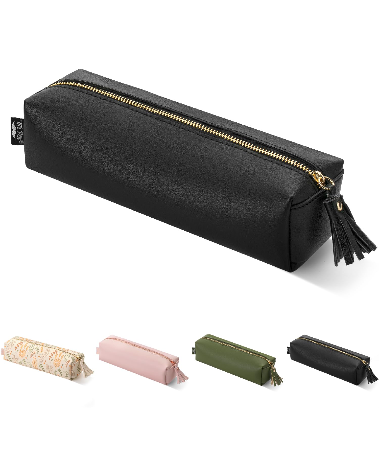 Amazon.com: Mr. Pen- PU Leather Pencil Case, Black, Pencil Case Small ...