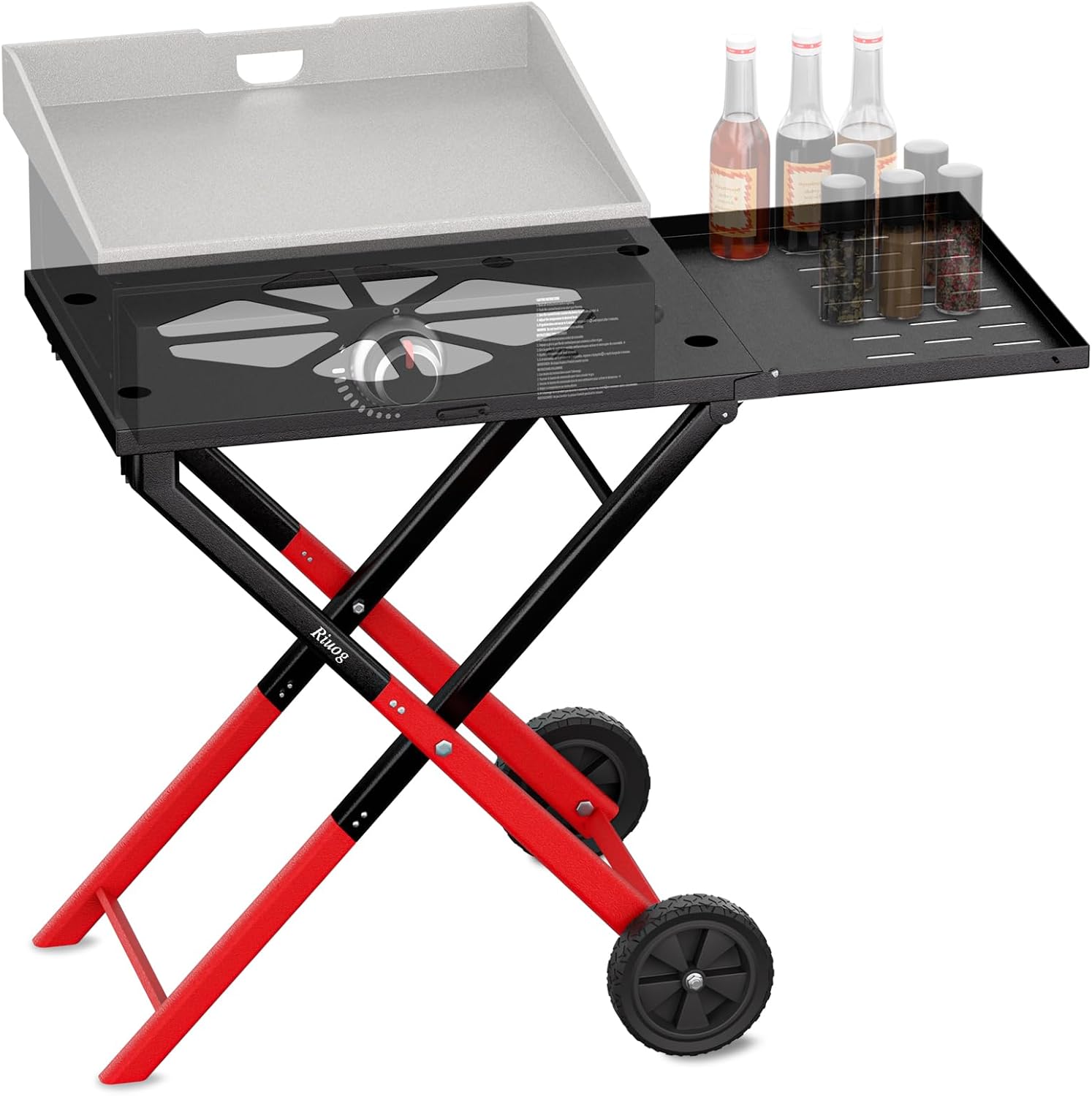 Amazon.com : Portable Griddle Stand Trolley Compatible for Blackstone 17” 22" Propane Table Top ...