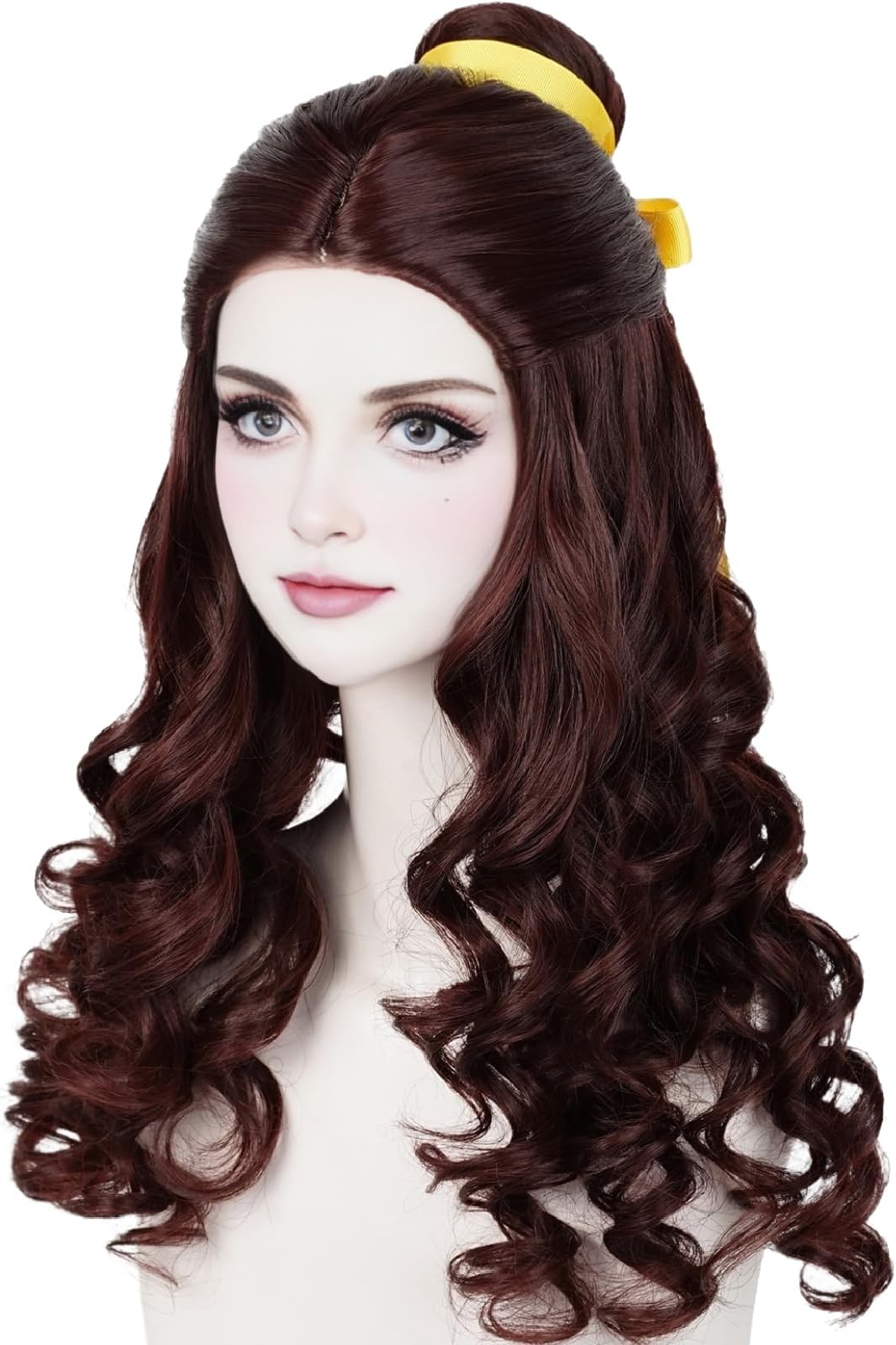 Amazon.com: Gorgewg Brown Curly Cosplay Wig Women Halloween Costume ...