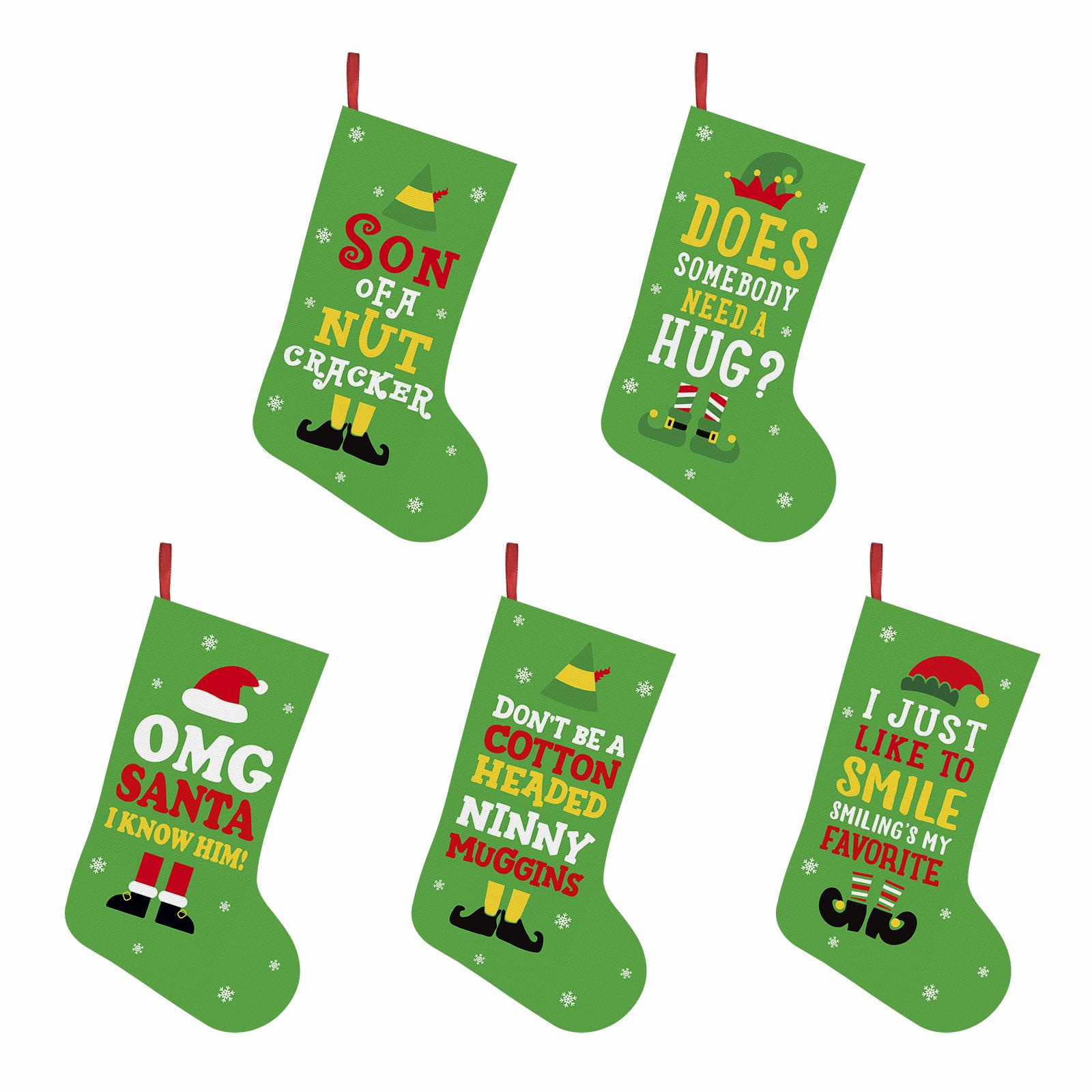 Amazon.com: Buddy The Elf Christmas Decorations, 5 Pack Funny Elf ...
