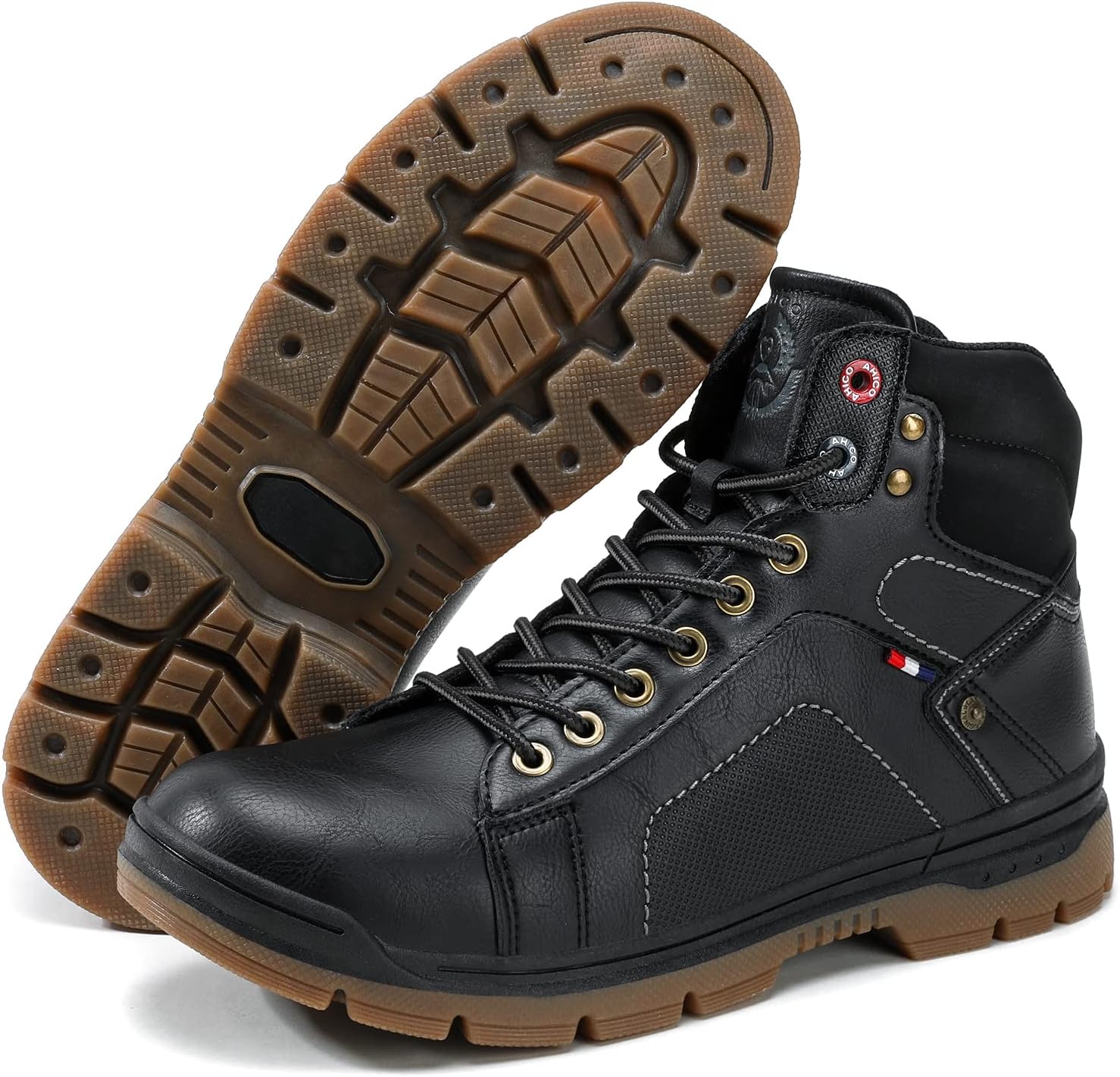 Amazon.com | BONMOOD Men's Hiking Boots Outdoor Walking Shoes Mid ...