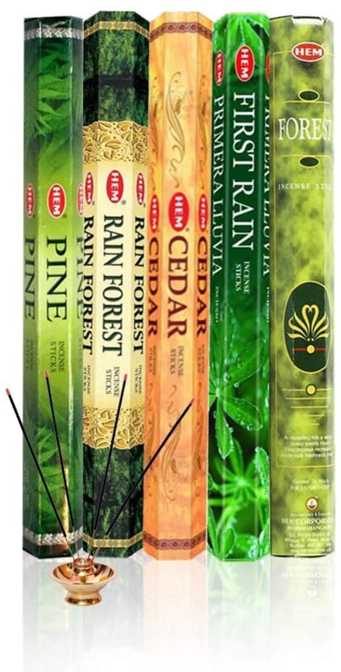 HEM Incense Sticks (Forest, Cedar, Pine, Rain Forest and First Rain ...
