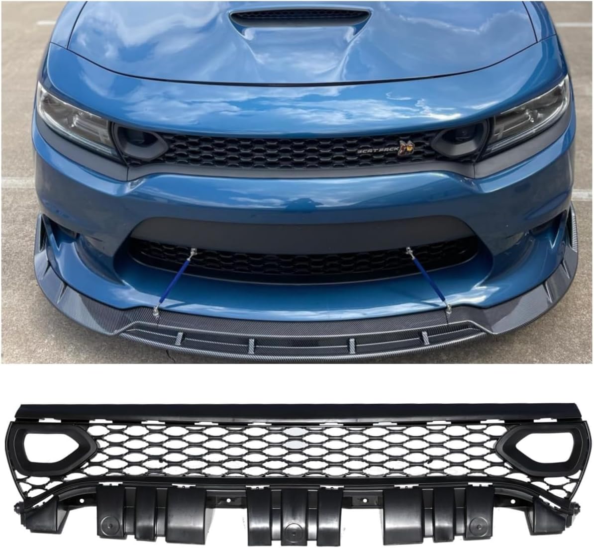 Amazon.com: WildWell Front Bumper Grille For 2015-2024 Dodge Charger ...