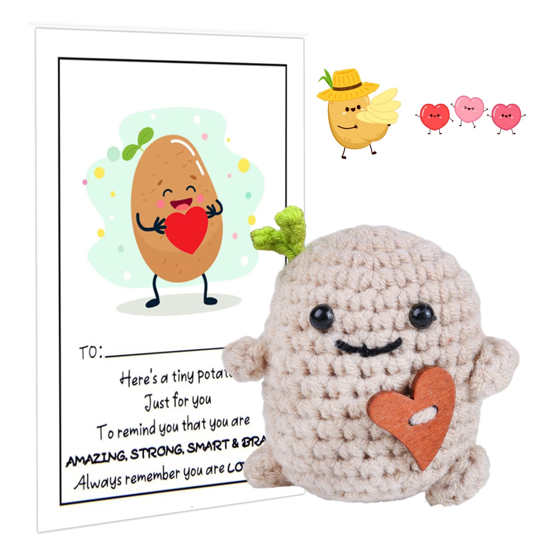 MAIGO Potato Crochet - Pocket Hugs, Funny Doll Potato, Good Luck Gifts ...
