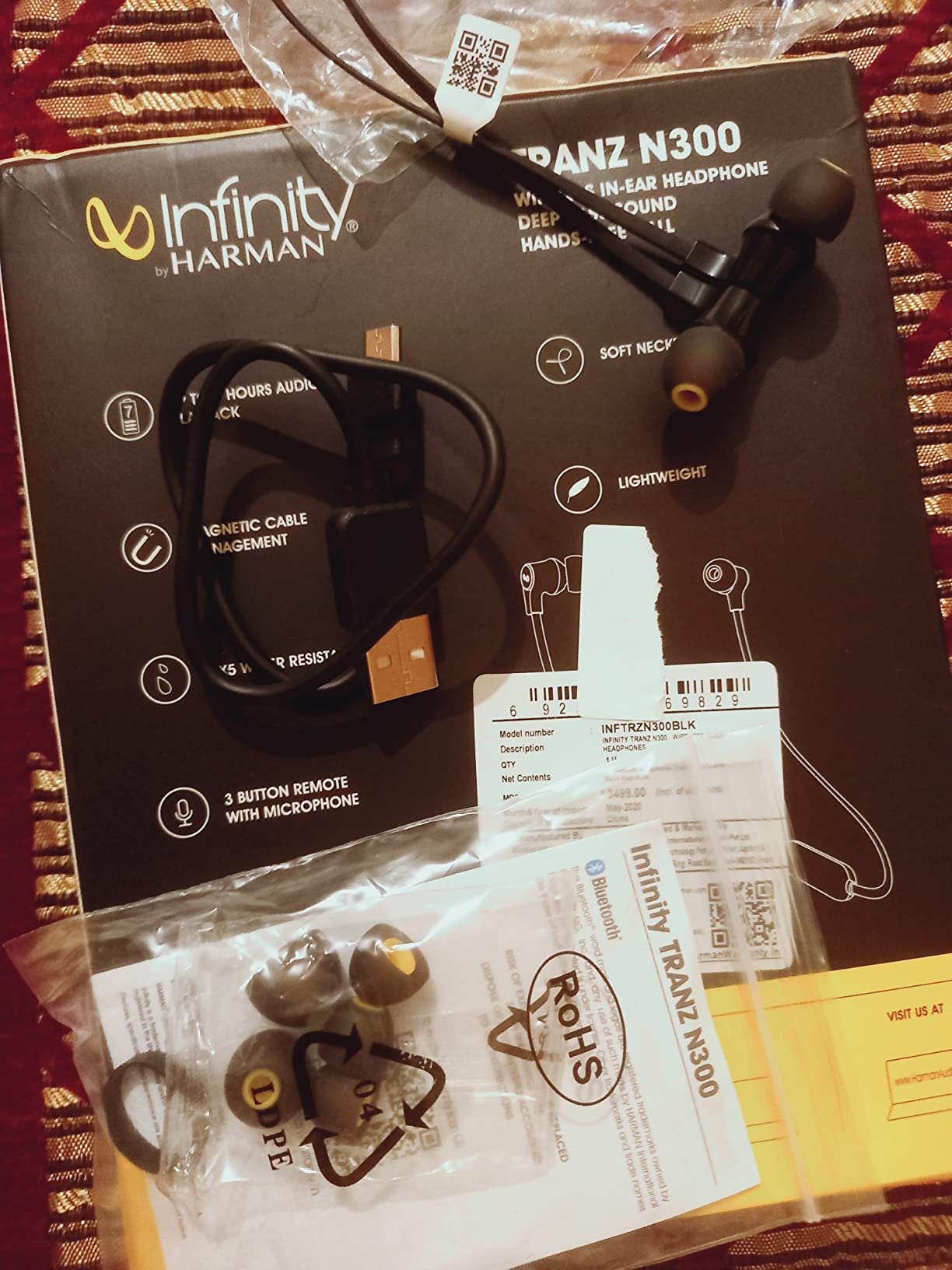 Infinity by Harman Tranz N300 Wireless Bluetooth in Ear Headphone with ...