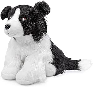 Amazon.com: FRANKIEZHOU Realistic Border Collie Stuffed Animal-12in,Dog ...