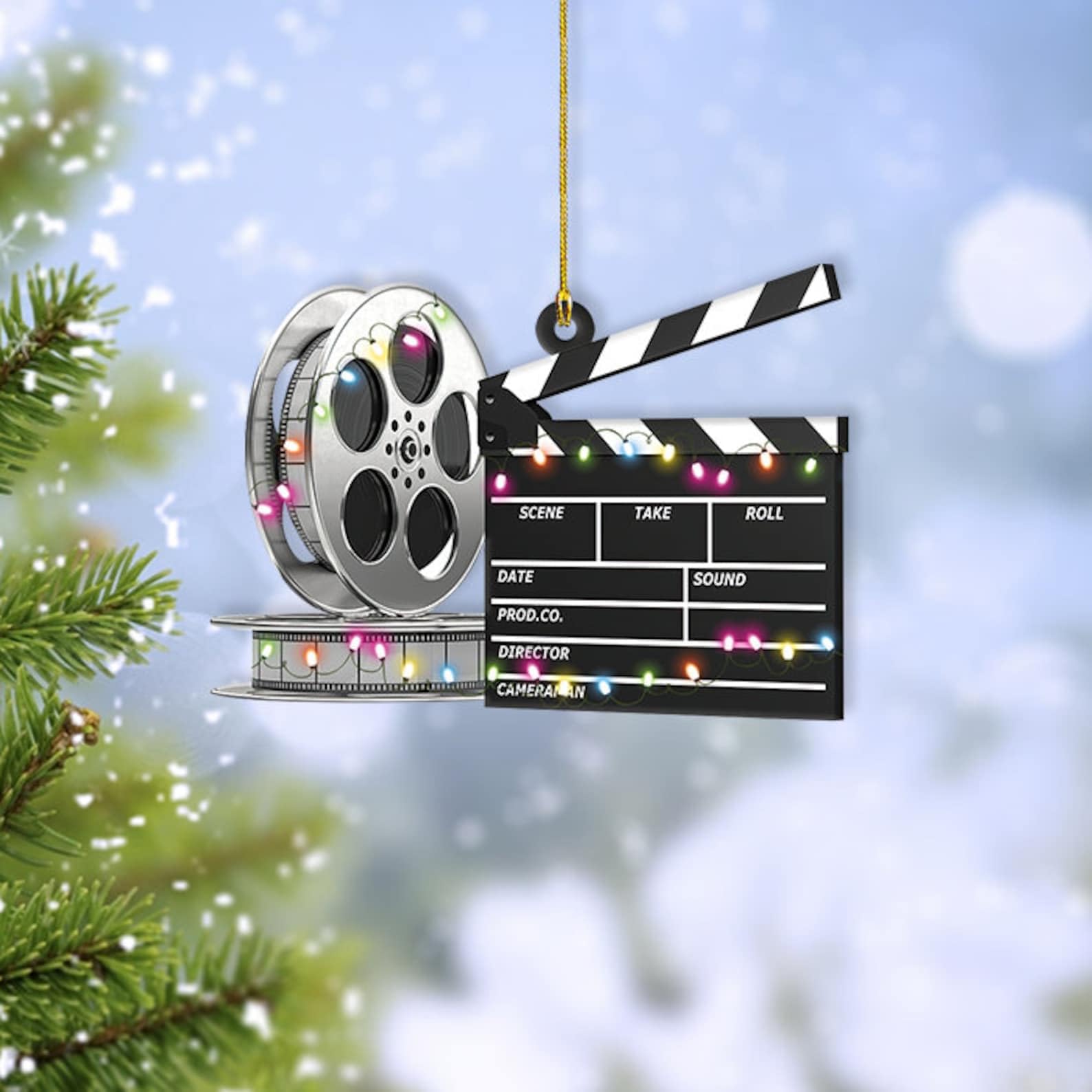 Amazon.com: Tinoshop Personalized Film Clapboard Ornament, Film Clapper ...