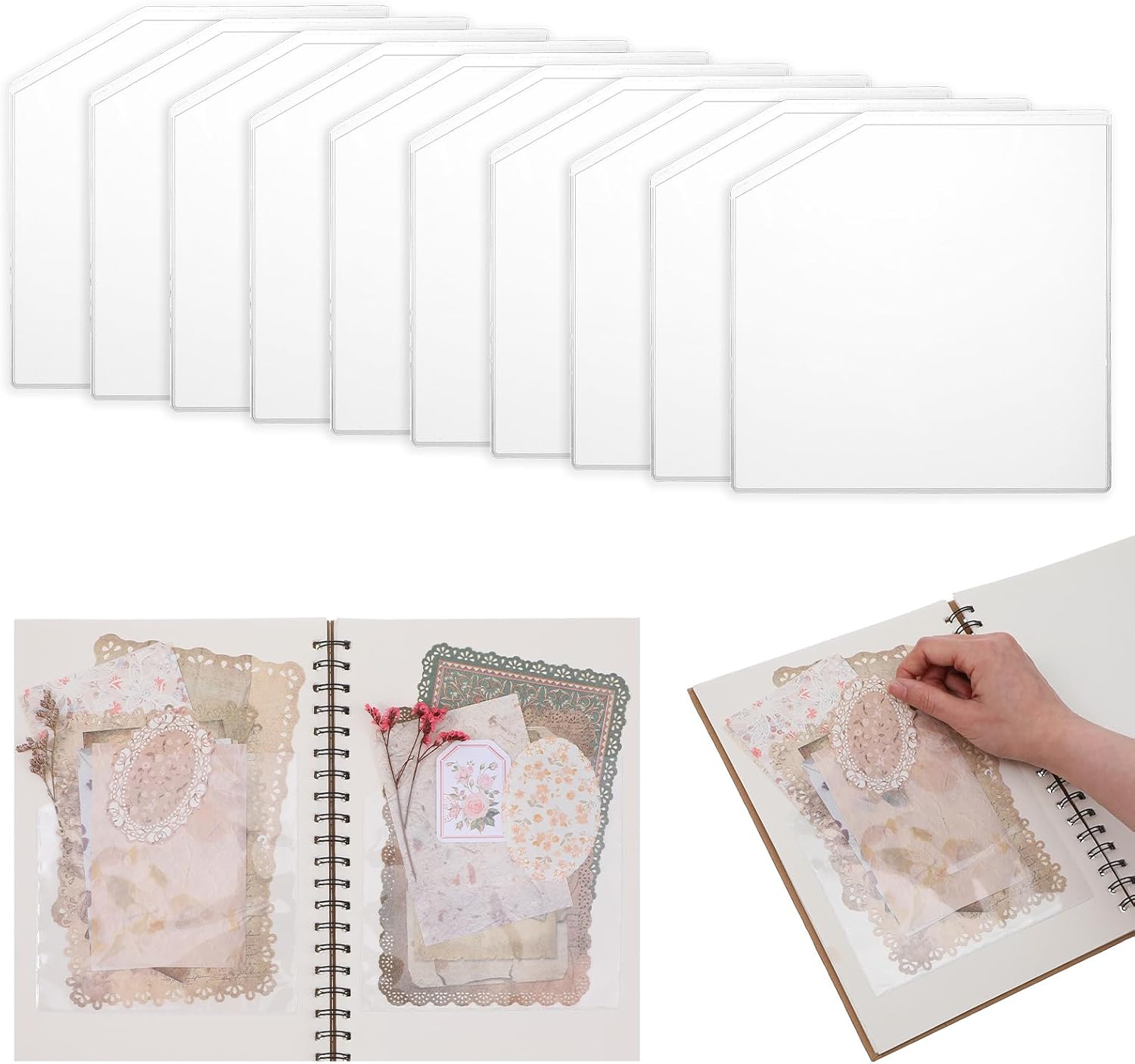 Amazon.com: 10 Pcs Adhesive Pockets for Planners 6 x 6 Inch Adhesive ...