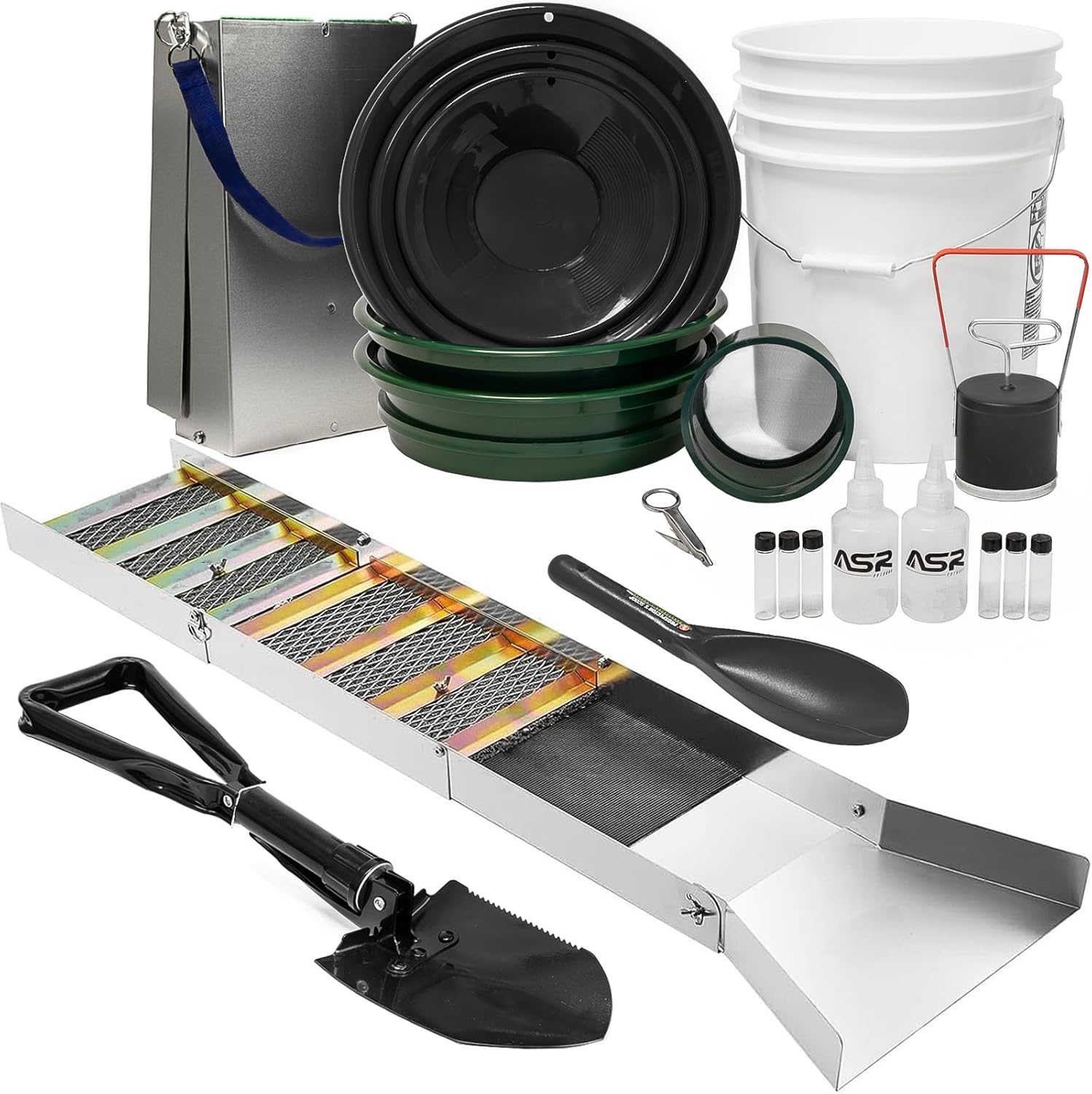 Amazon.com: ASR Outdoor 20pc Complete Gold Panning Kit with 50 Inch ...