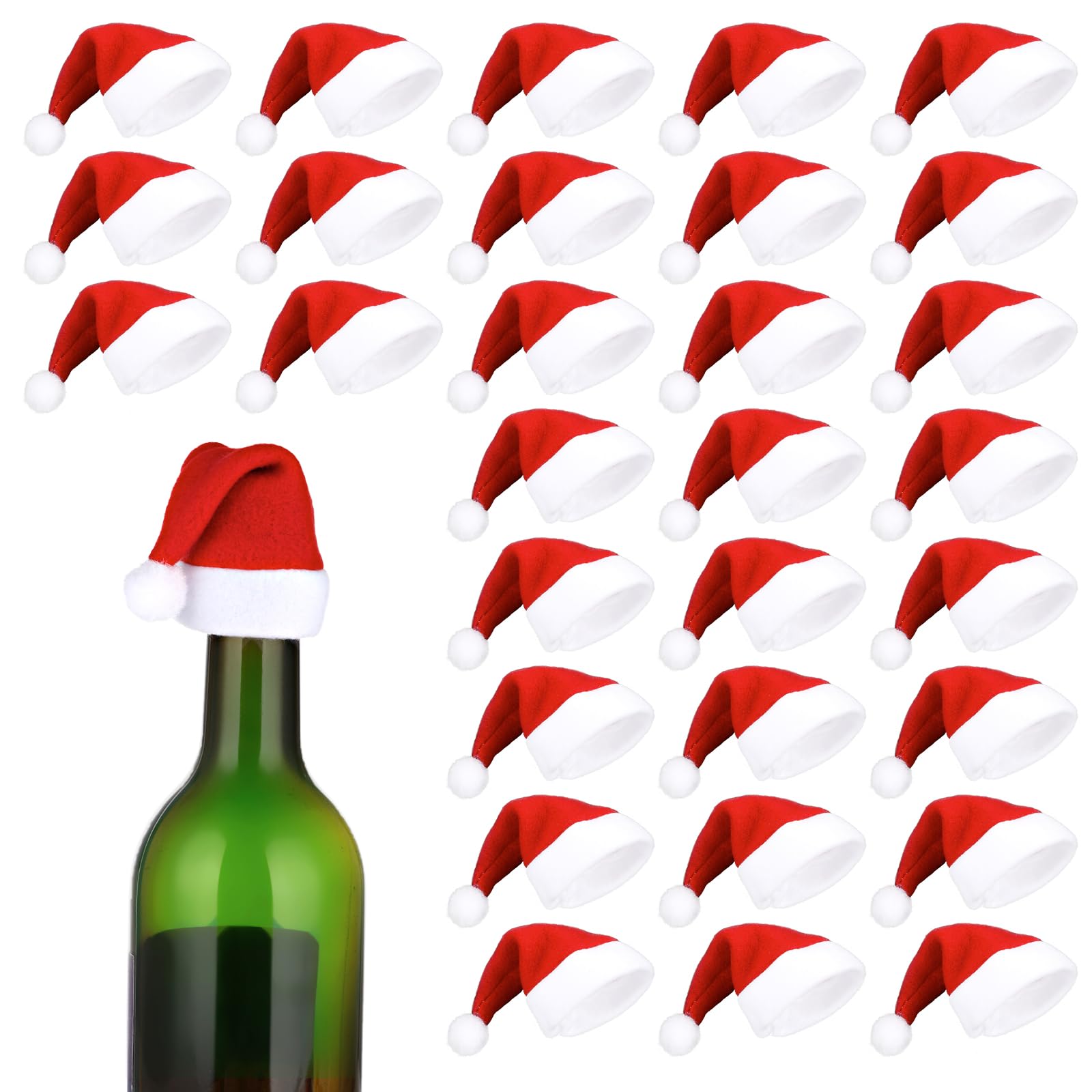 Amazon.com: 30pcs Mini Santa Hats For Crafts Christmas Hats Christmas ...