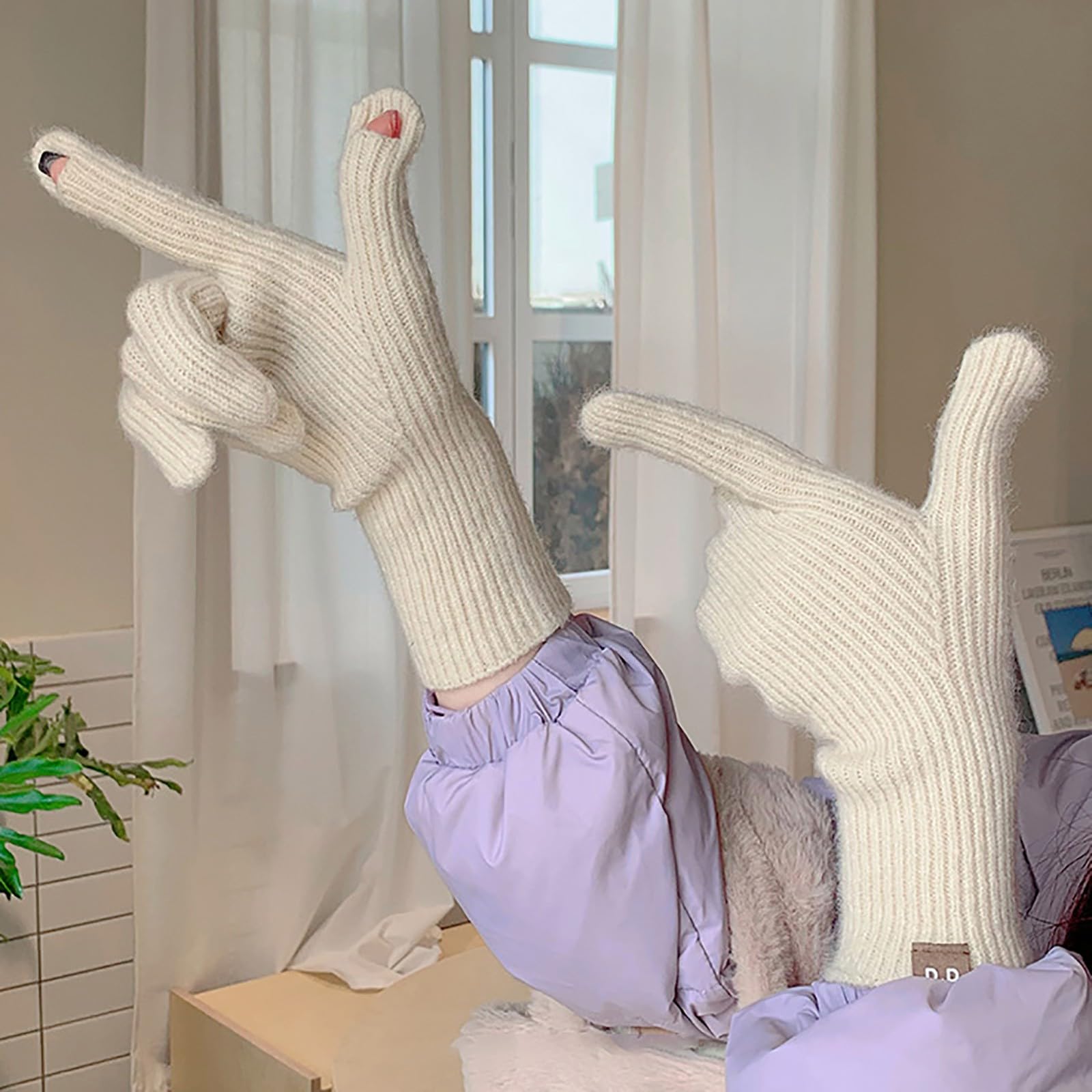 Light Pink Gloves Devenbr Waterproof - Touchscreen Compatible Winter ...