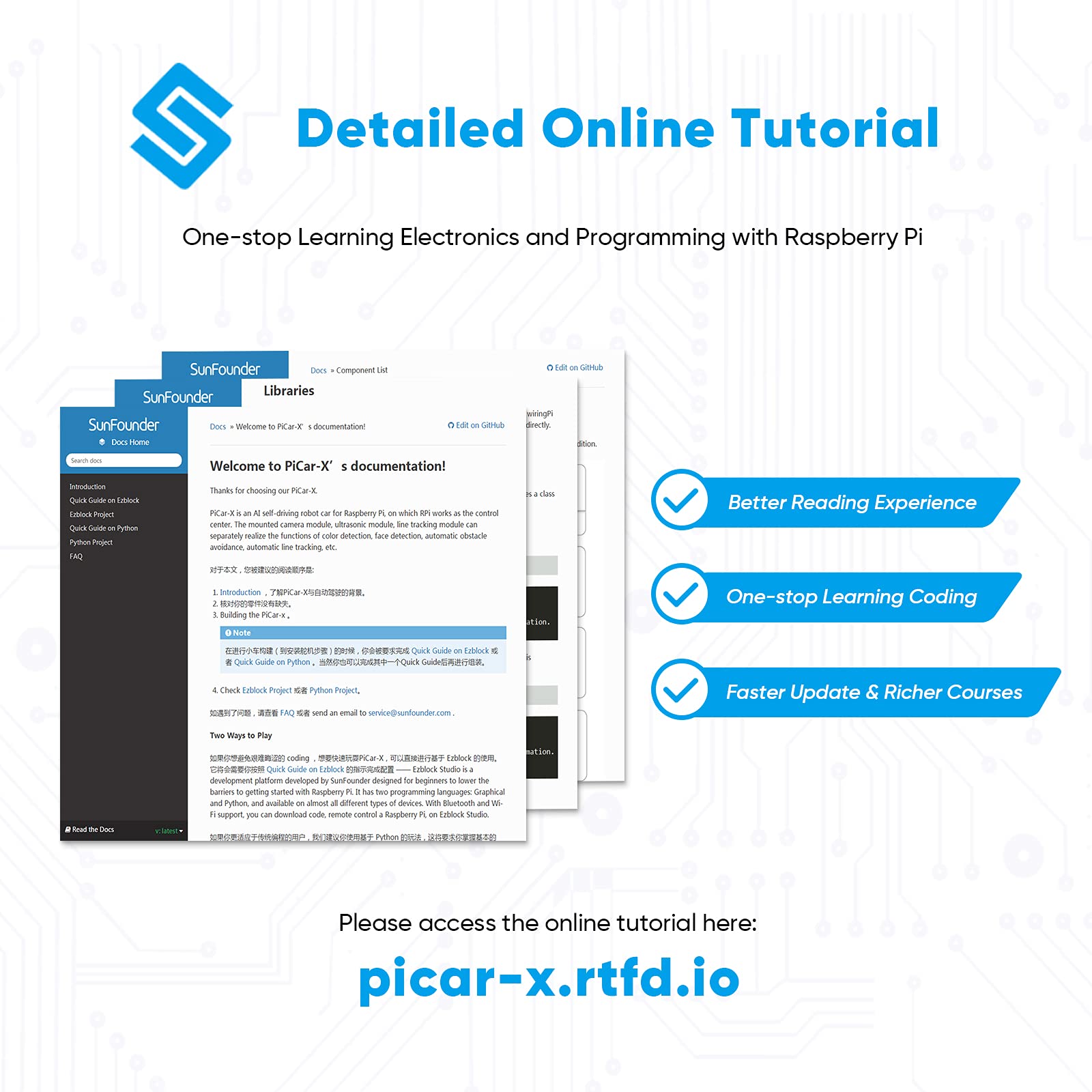 Buy SUNFOUNDER Raspberry Pi Smart Car Kit with Camera - AI Robot Car Color Face Detection, Line ...