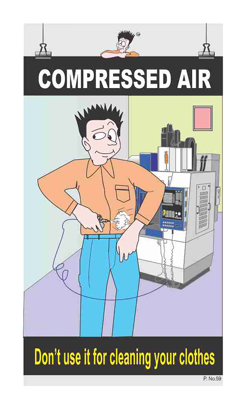 Posterkart Machine shop Safety Poster - Compressed Air, 66 cm x 36 cm x ...