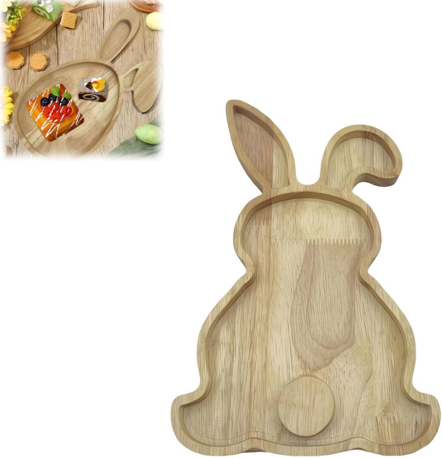 Amazon.com: Easter Bunny Wood Serving Platters,Easter Decorative ...