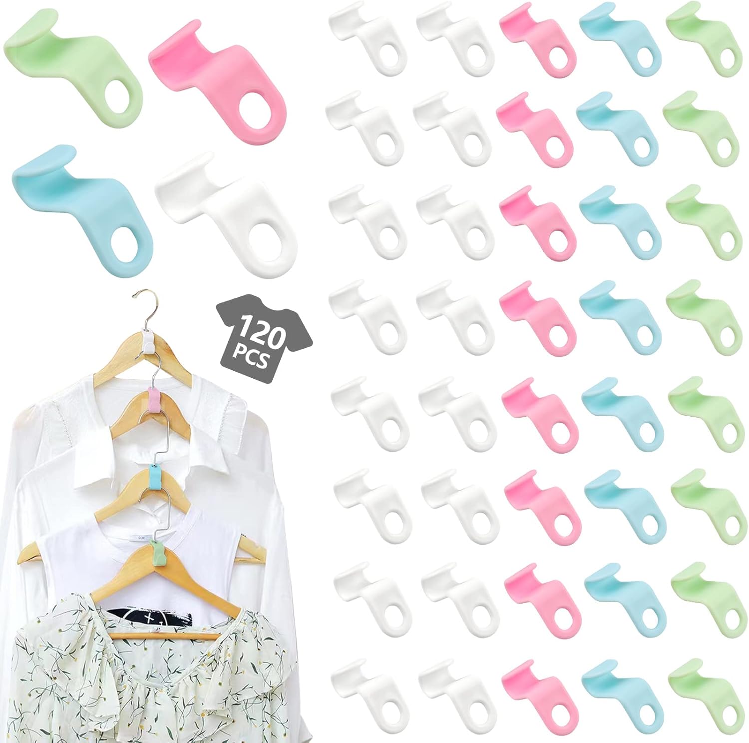 Amazon.com: Jossens 120 Pack Clothes Hanger Connector Hooks, Cascading ...