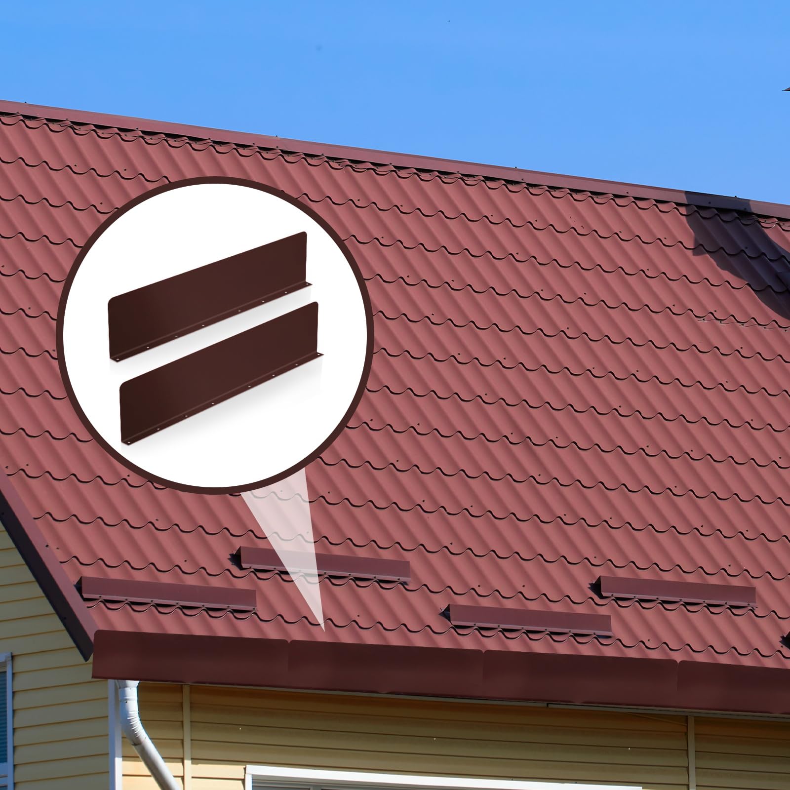 Snapklik.com : 2 Pcs Gutter Valley Splash Guards Downspout Diverter ...