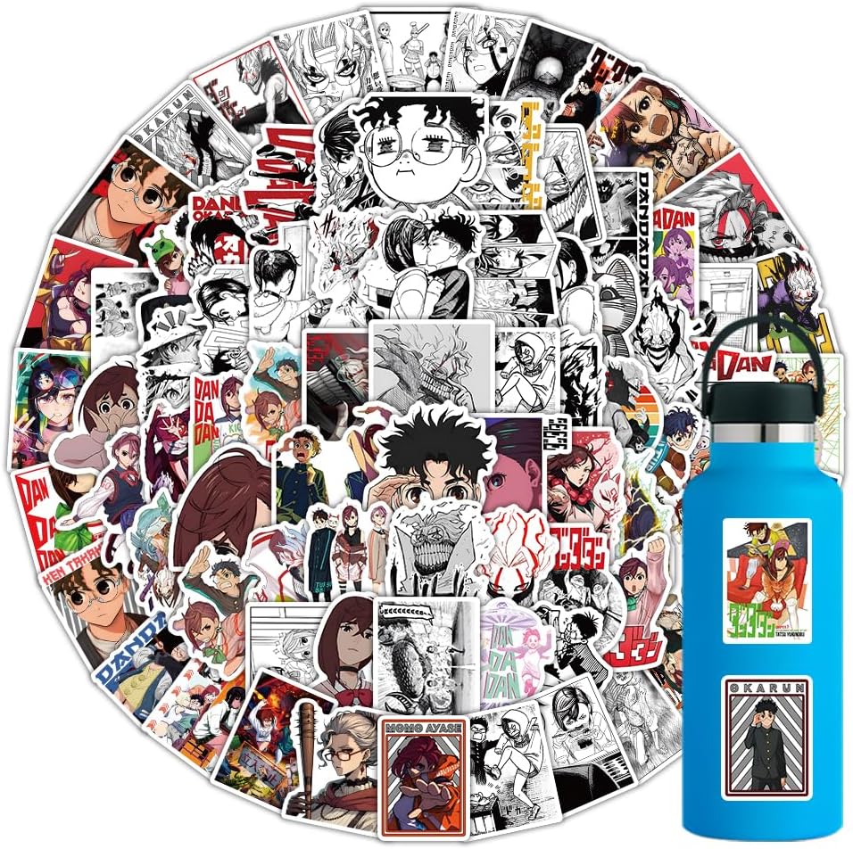 Amazon.com: 104Pcs Colorful and Black Anime Dandadan Stickers,Anime ...