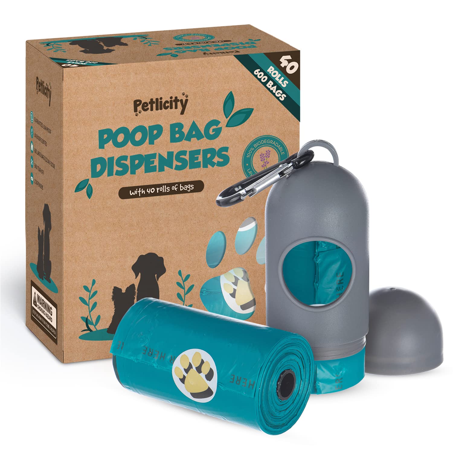 Fineway® 600 Dog Pet Waste Poo Bags Carrier Dog With 2 Bone Shape ...