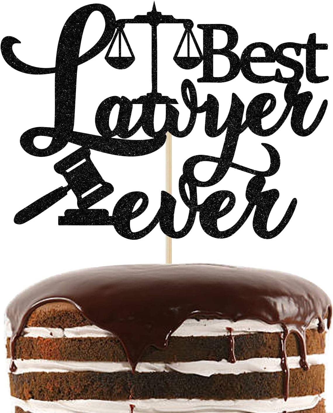 Amazon.com: Best Lawyer Ever Cake Topper, Future Lawyer, Law School ...