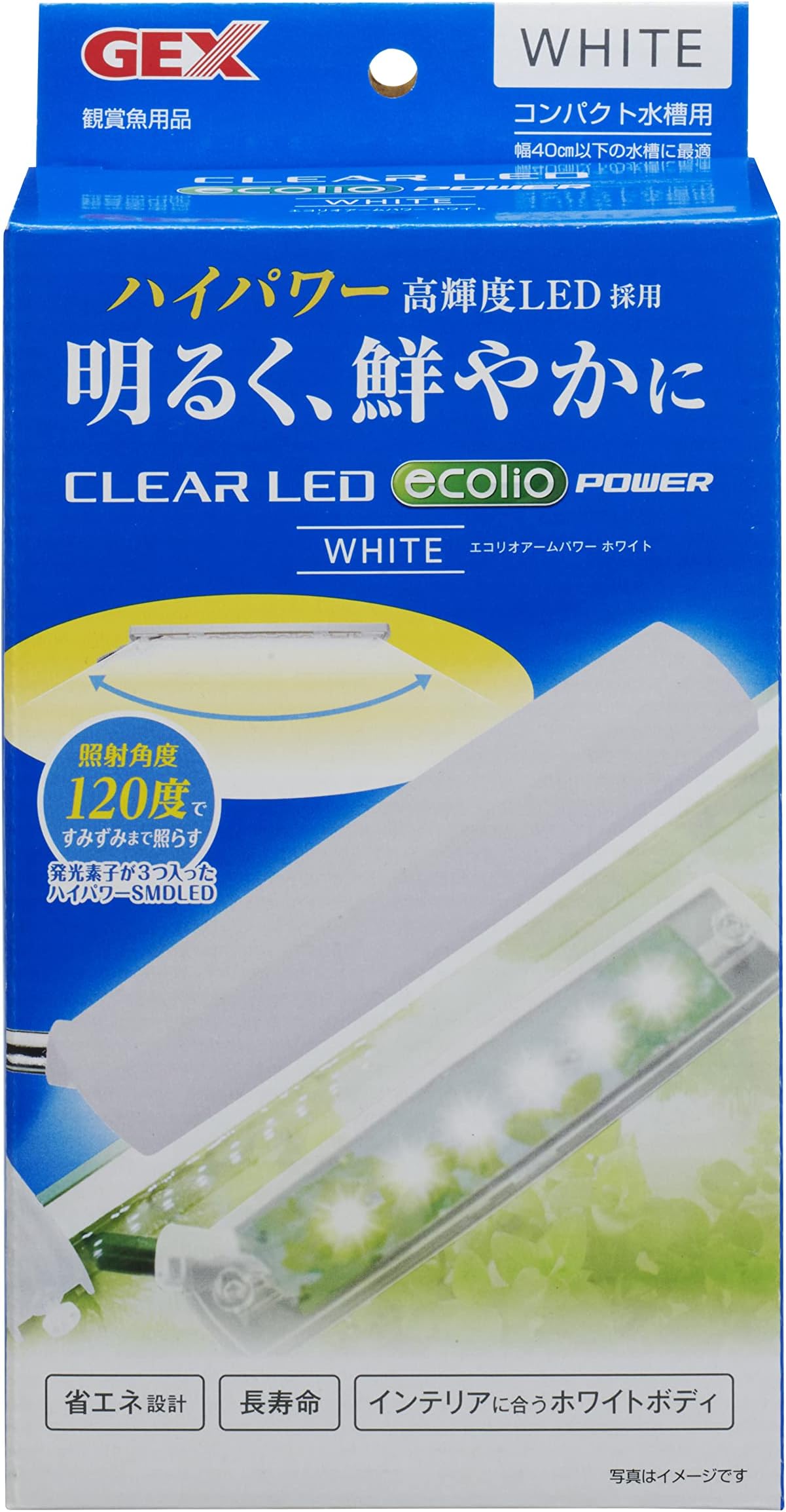 Amazon.co.jp: ジェックス GEX クリアLED エコリオアーム パワー ホワイト 小型LED ハイパワーLED 白色光 ...