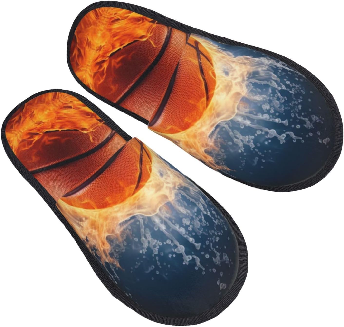 Amazon.com | Basketball on Fire and Water Flame Splashing Furry ...