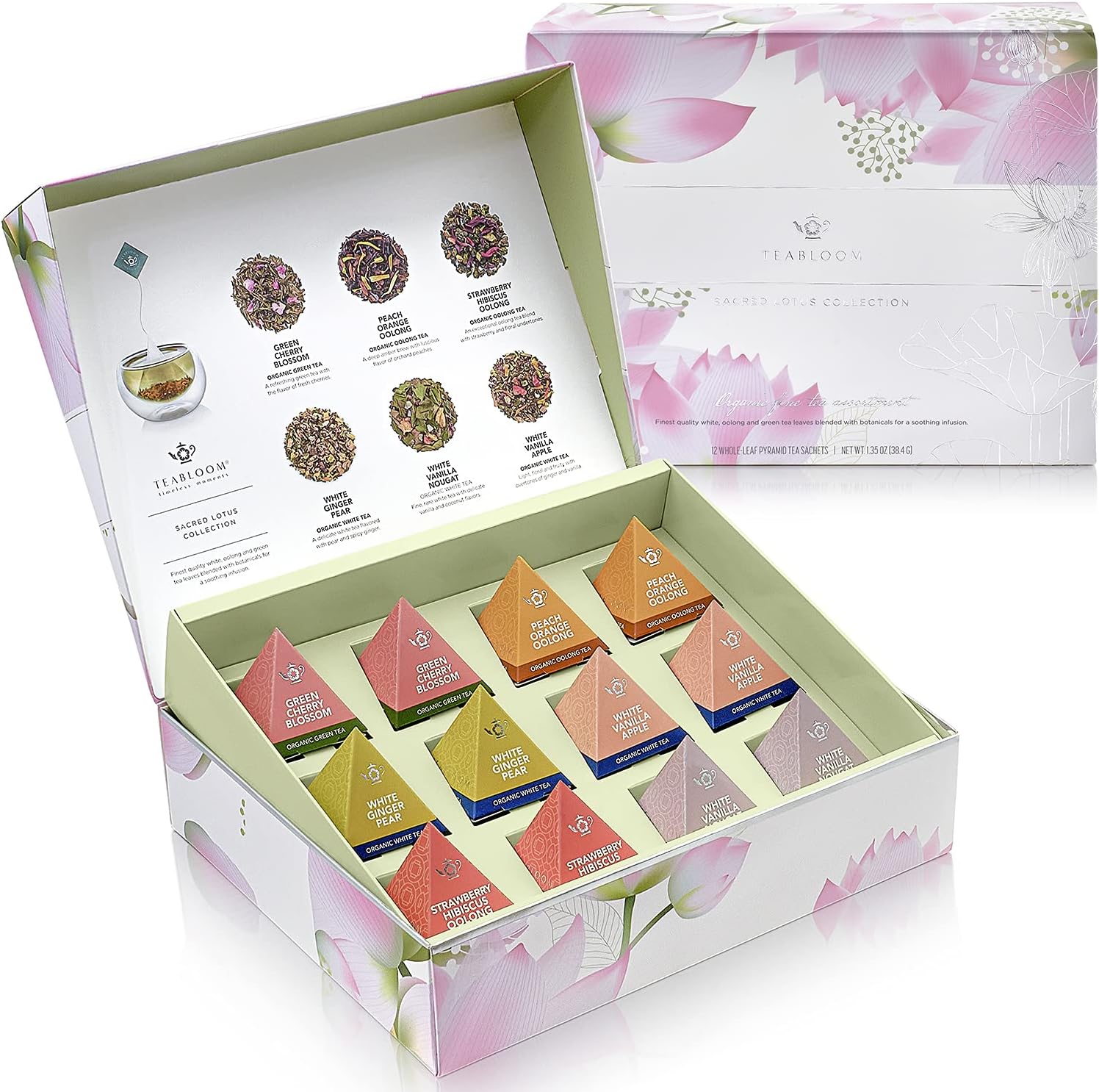 Amazon.com : Teabloom Flowering Tea Chest - Curated Collection of 12 ...