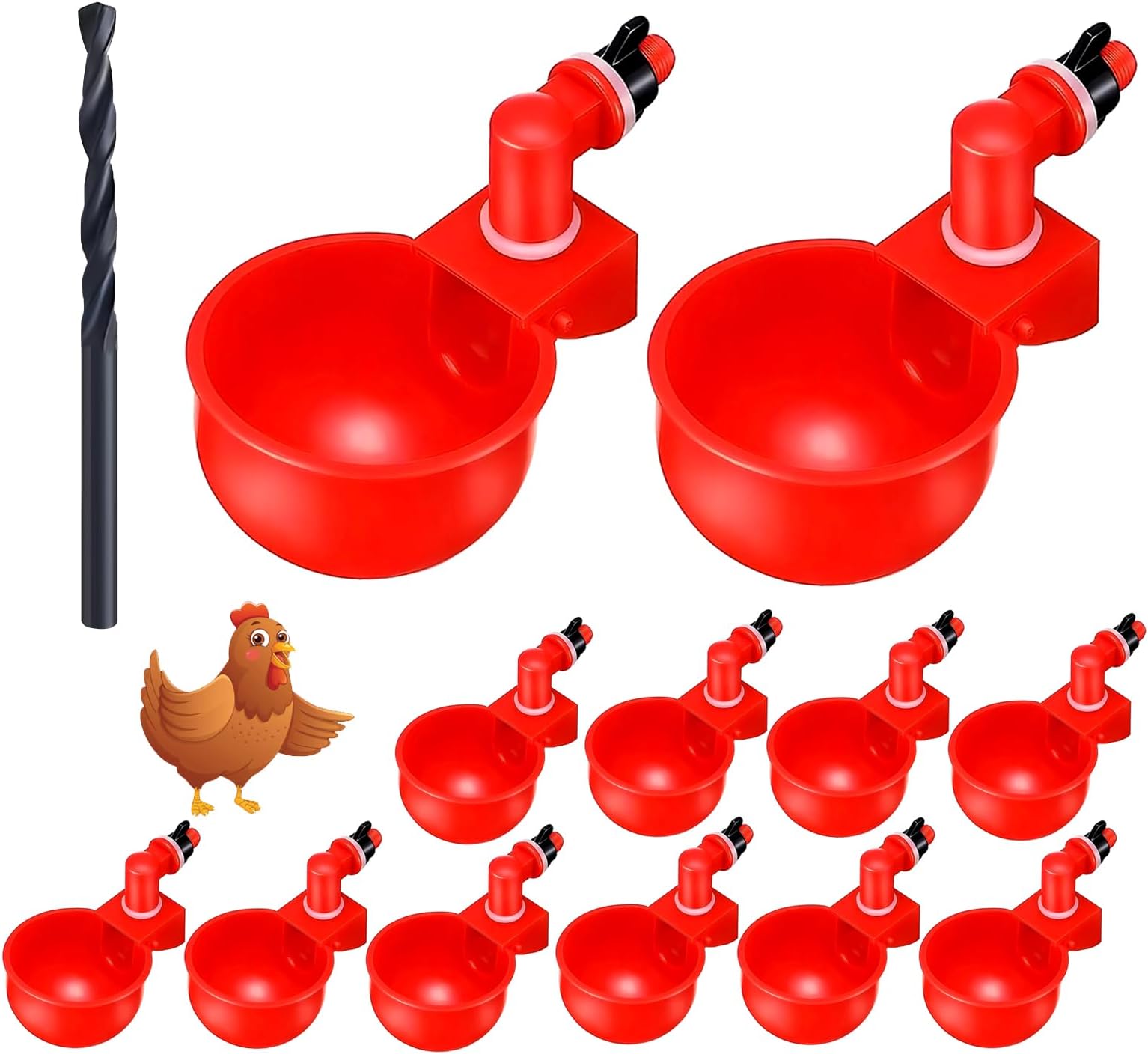 Amazon.com: 10pcs Chicken Waterer - Poultry Waterer Chicken Water Cups ...