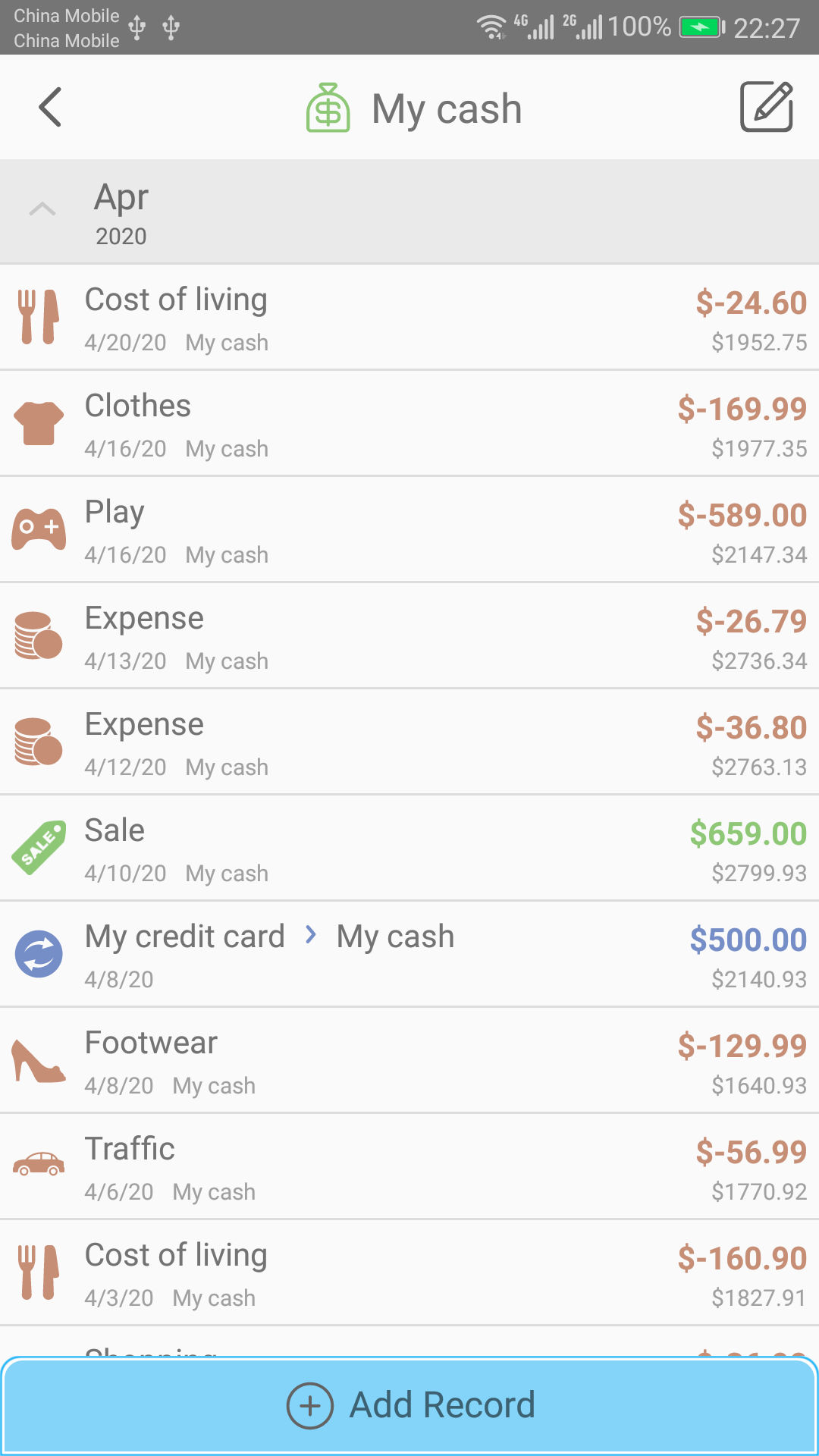 Money Calendar - Money Manager, Expense Tracker (A clear calendar for ...