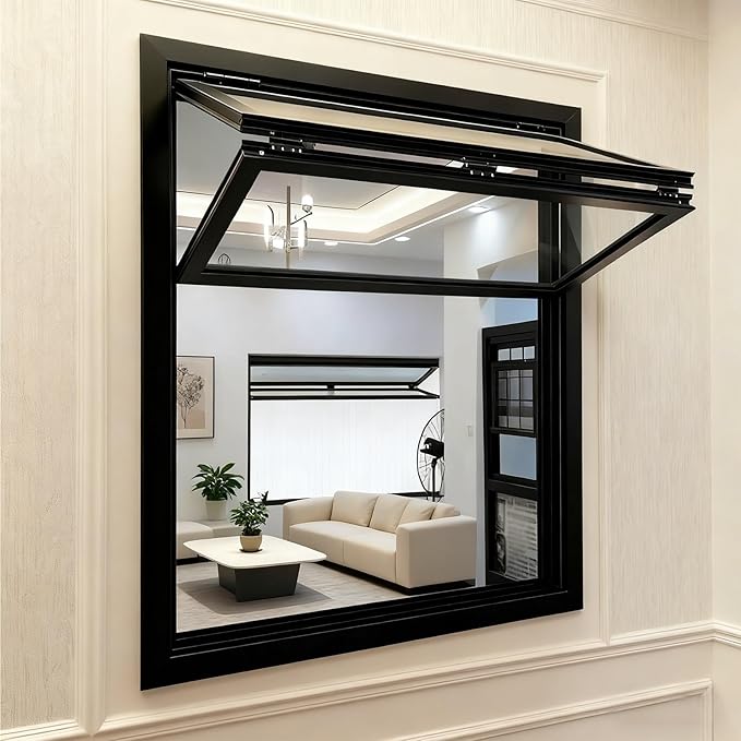Folding Concession Serving Window with Glass & Lock, Customizable ...