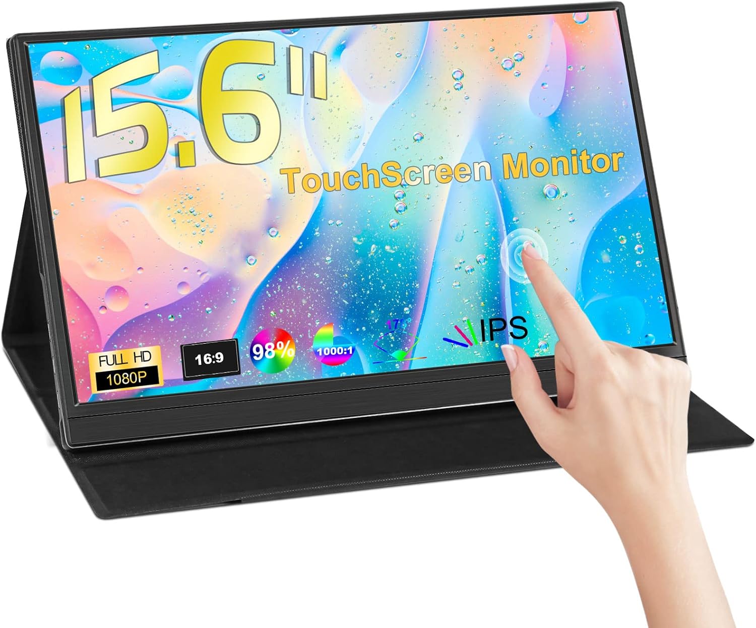 Amazon.com: Kenowa 15.6 inch Touchscreen Portable Monitor FHD 1080P ...