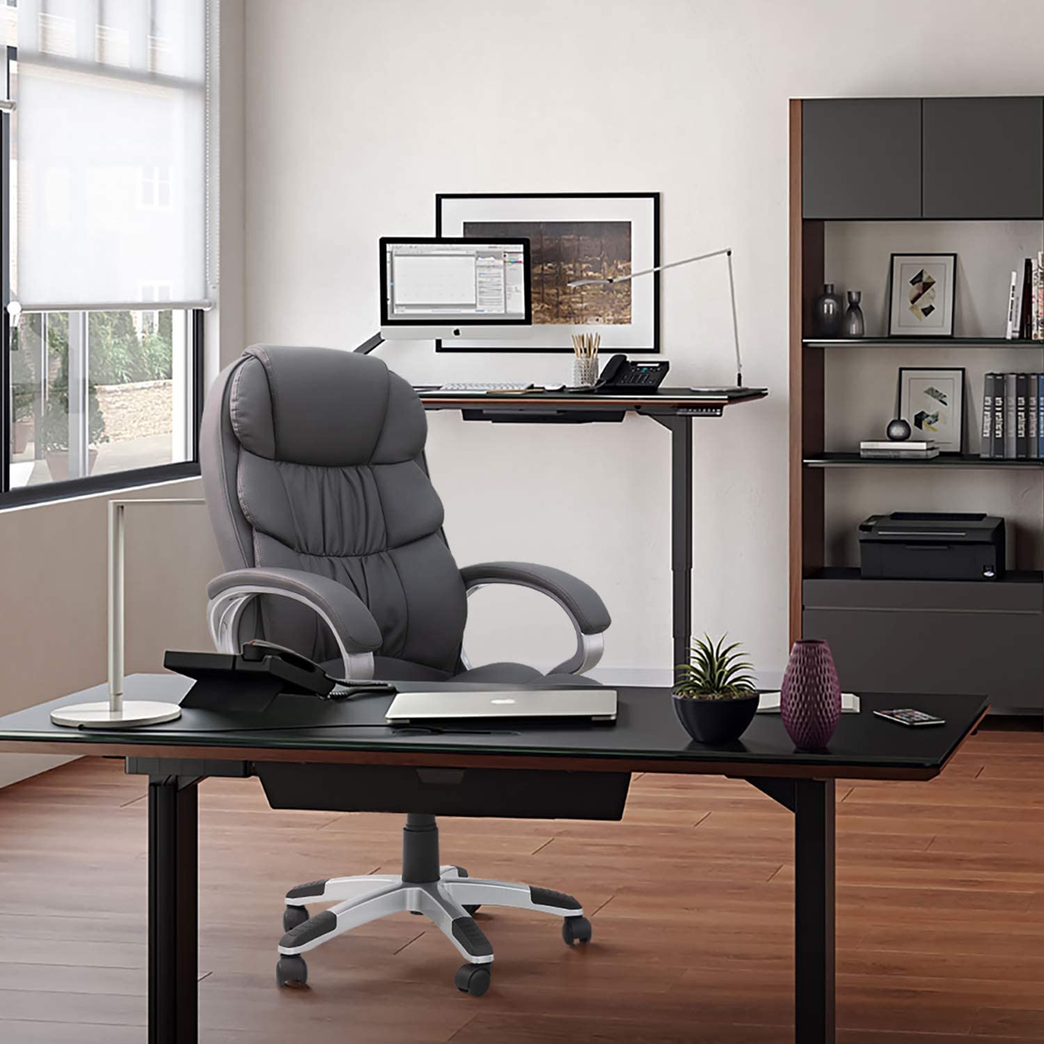 Snapklik.com : Furmax Office Chair High Back PU Leather Computer Desk ...