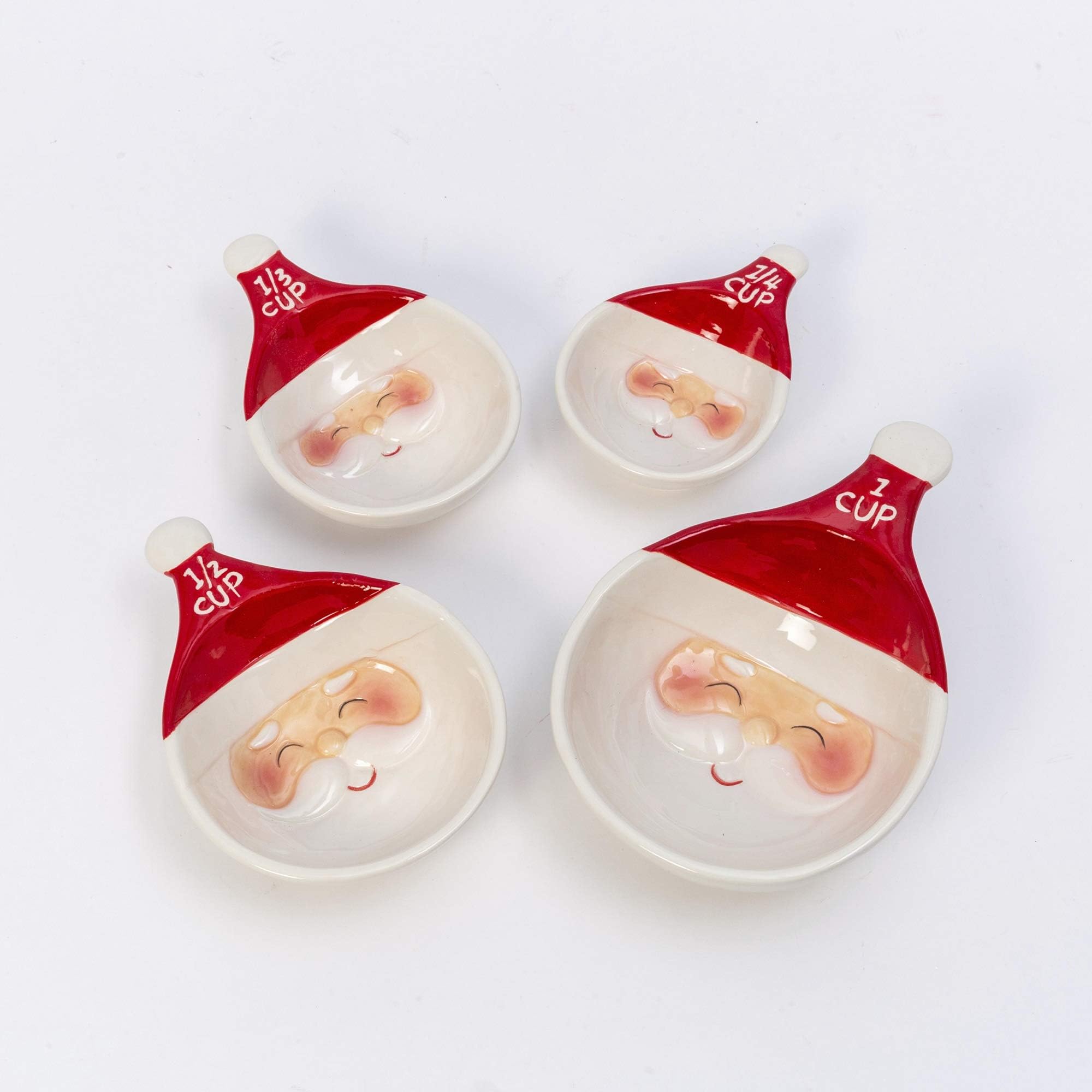 Amazon.com: Gerson 2540490 Set of 4 Dolomite Santa Measuring Spoons ...