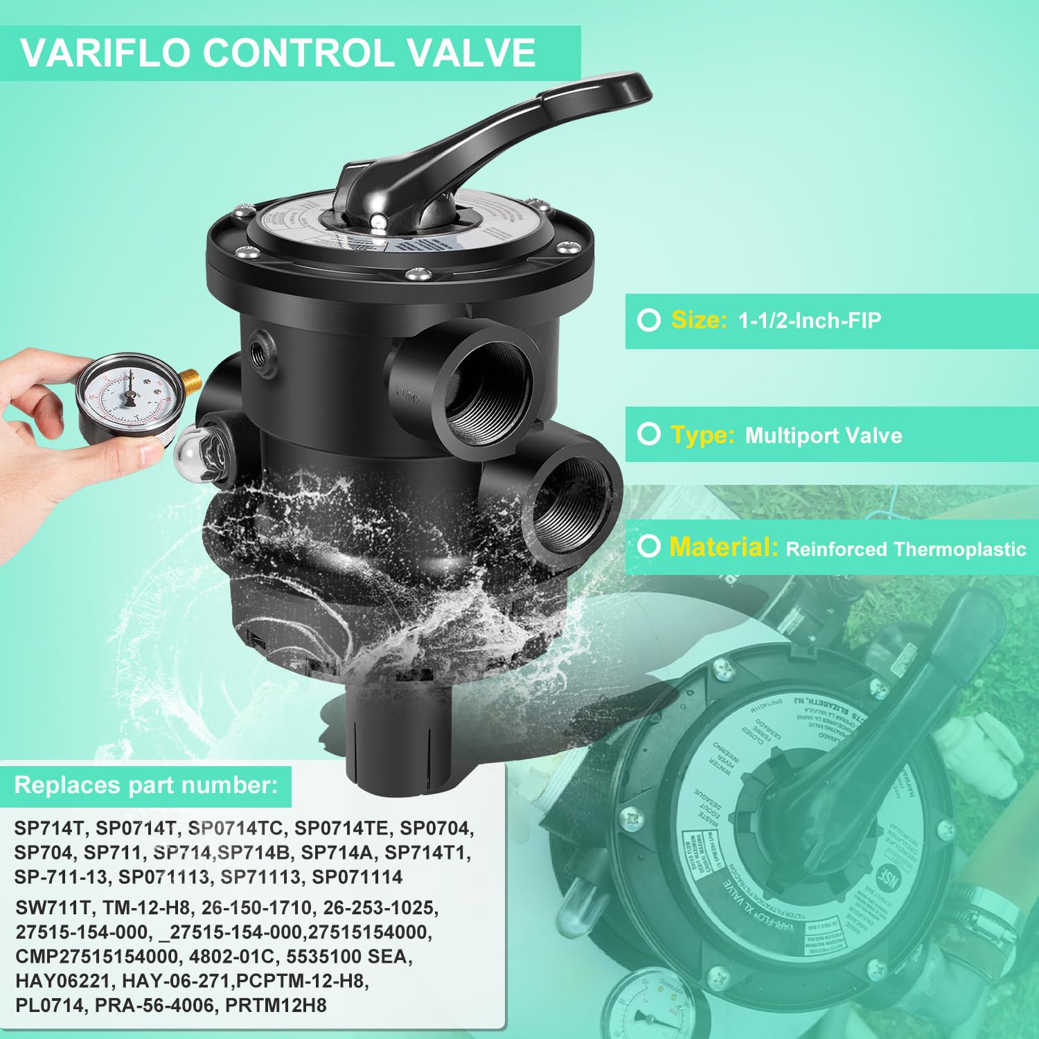 Snapklik.com : For Hayward SP0714t VariFlo Top-mount Multiport Valve