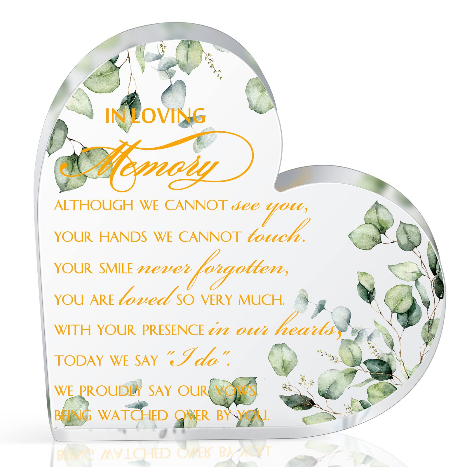 Buy Unittype Heart Acrylic Sign in Loving Memory of Loved One Wedding ...