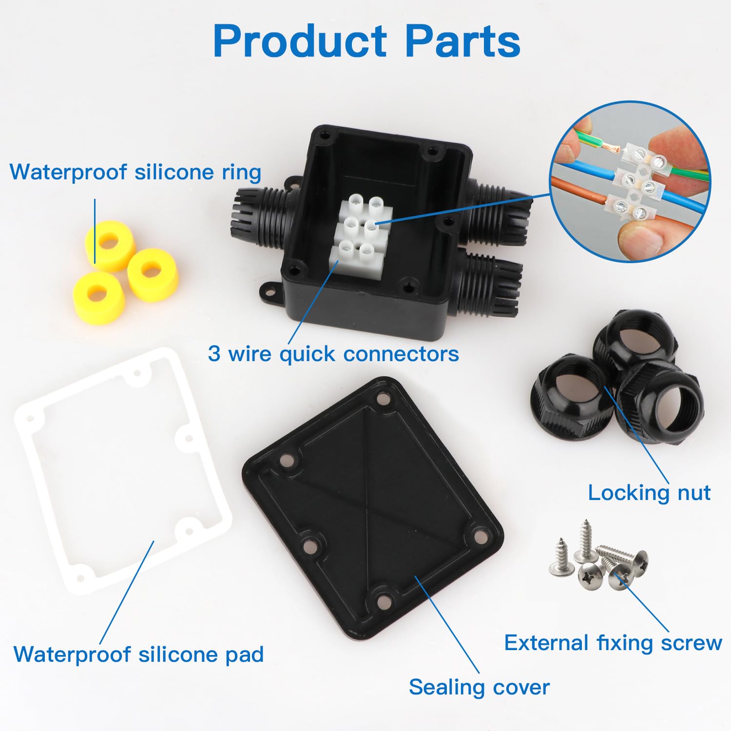 Helunsi Waterproof Junction Box 3 Way, IP68 External Philippines | Ubuy