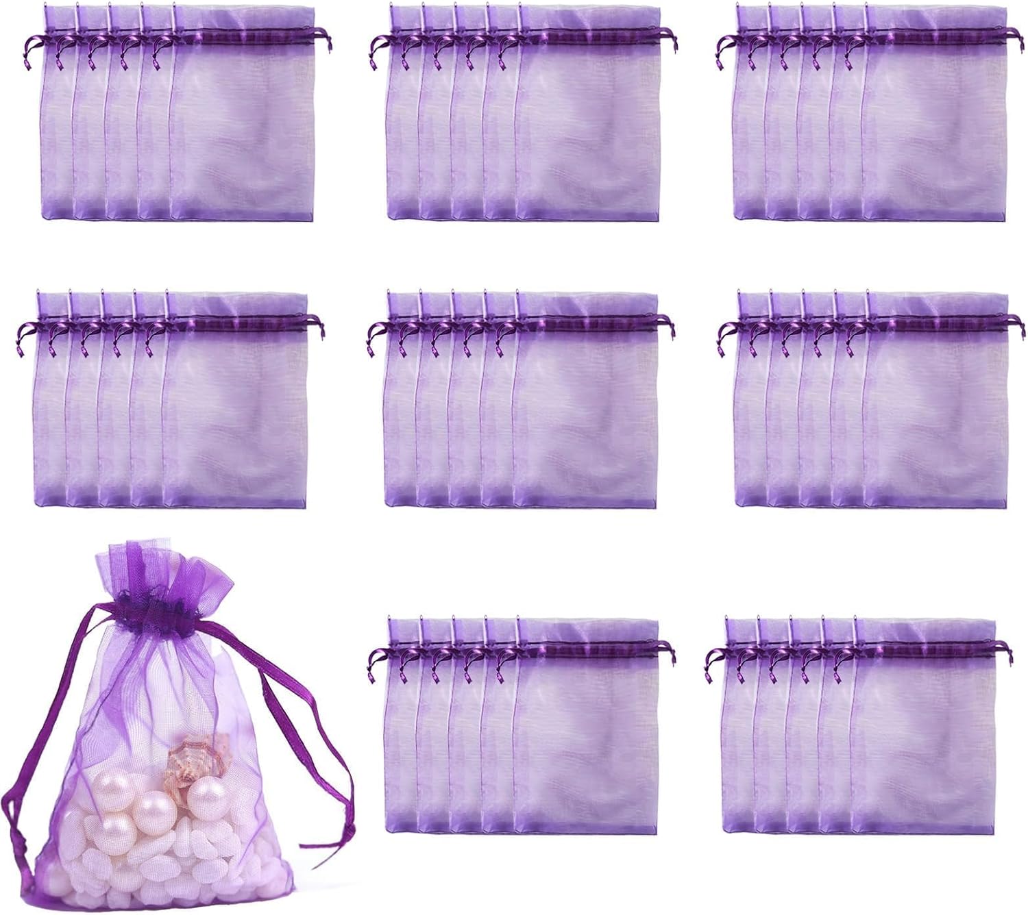 40 Pcs Empty Lavender Bags, Small Drawstring Pouch Small Mesh Bags ...