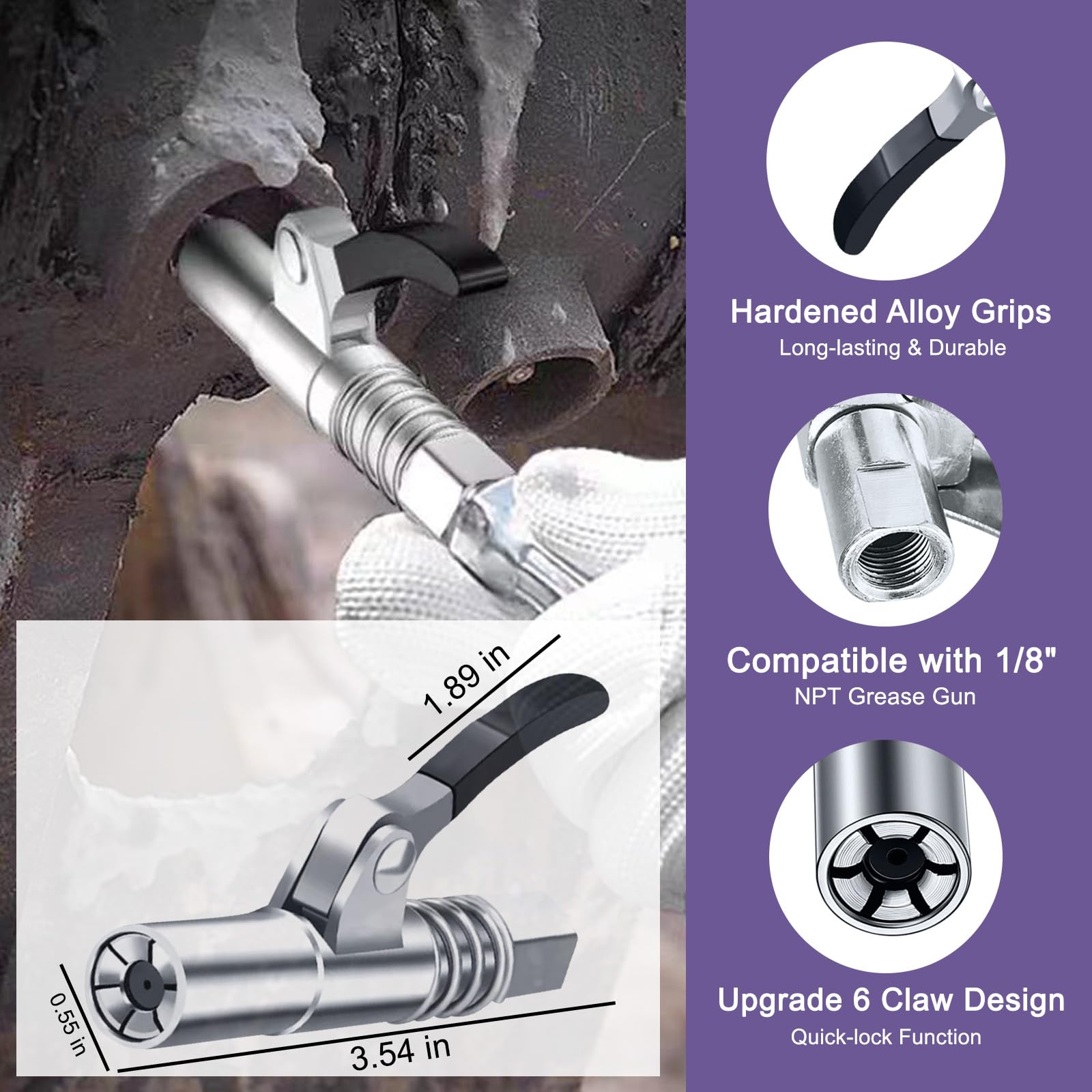 Snapklik.com : Grease Gun Accessory Kit,includes Grease Needle ...