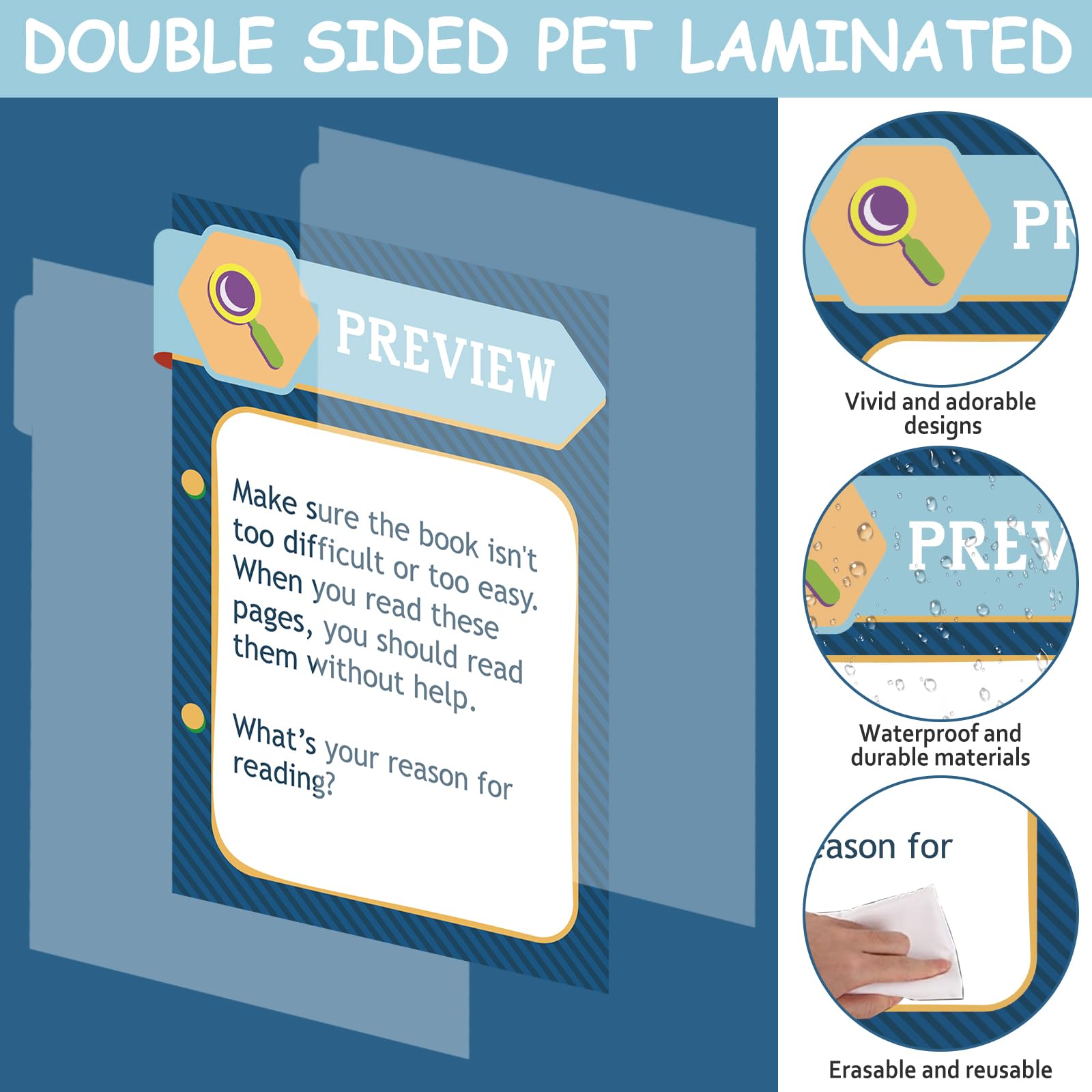 Snapklik.com : 15 Pcs Boho Reading Posters For Classroom Decor Rainbow ...