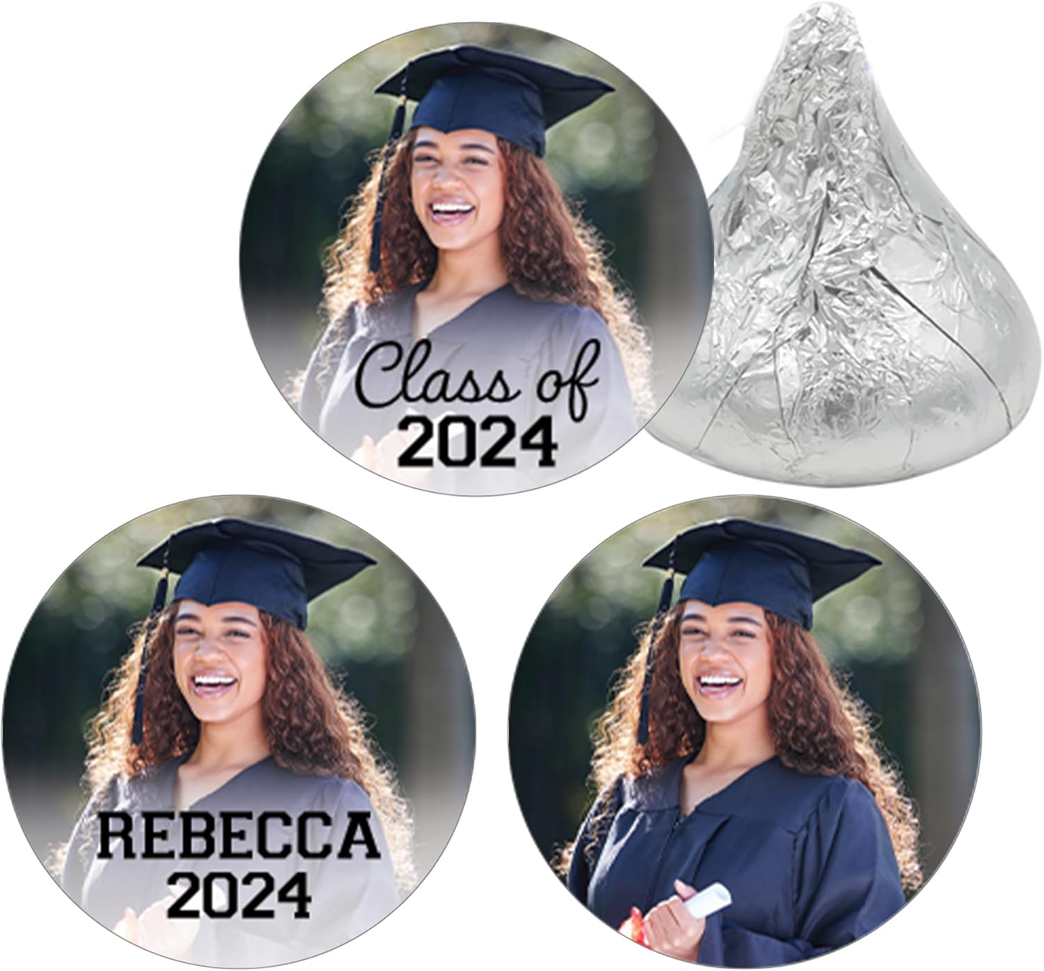 Amazon.com: Graduation Custom Photo Image Party Favors - Kisses Candy ...