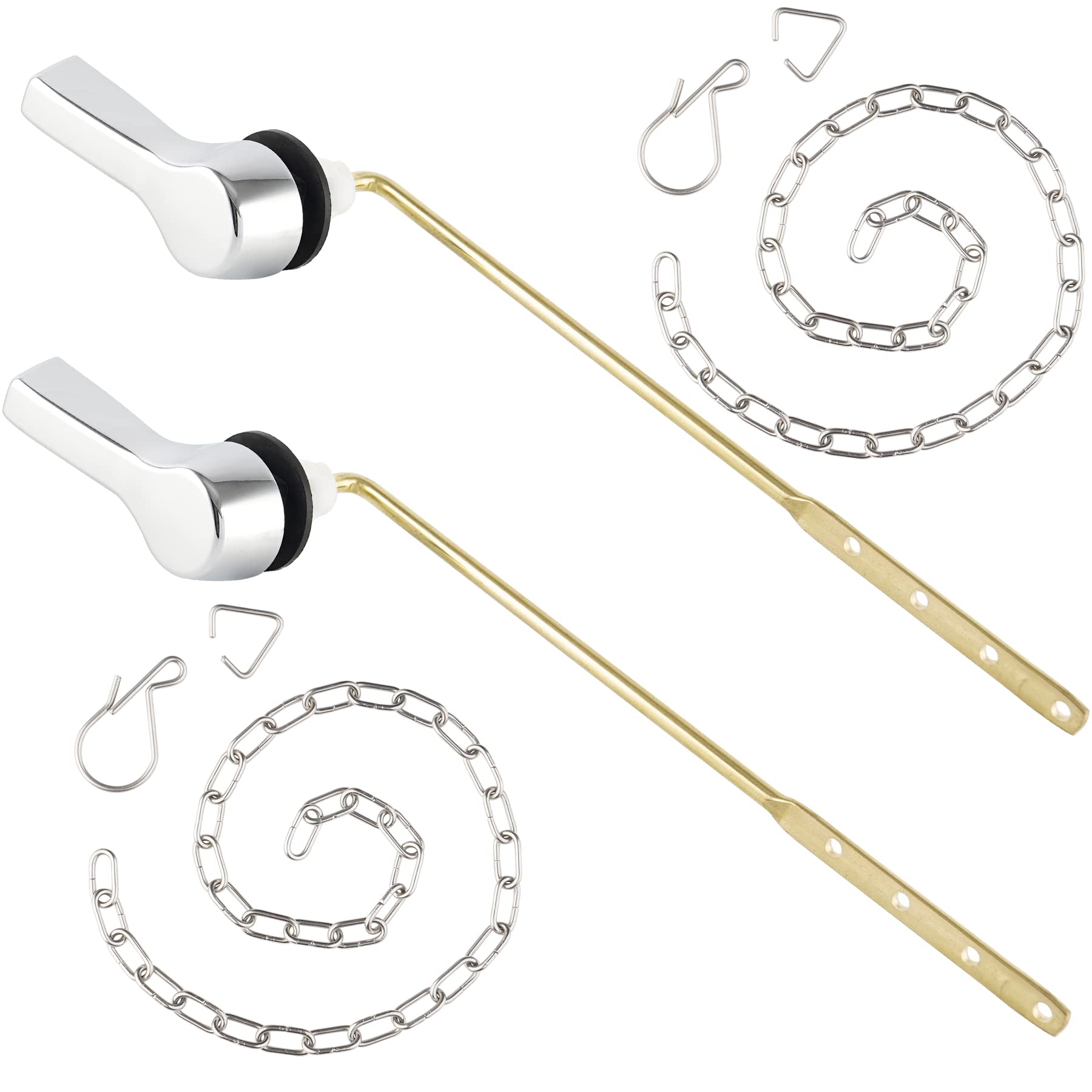 iFealClear 2 Pack Brass Toilet Tank Flush Lever Replacement, Universal ...
