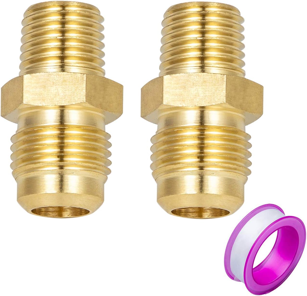 Amazon.com: Litorange 3 PCS Metals Brass Couples Tube Fitting Half ...