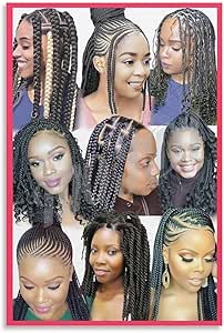 Amazon.com: QYSHVT Hair Braiding Poster African Hair Braiding Poster ...