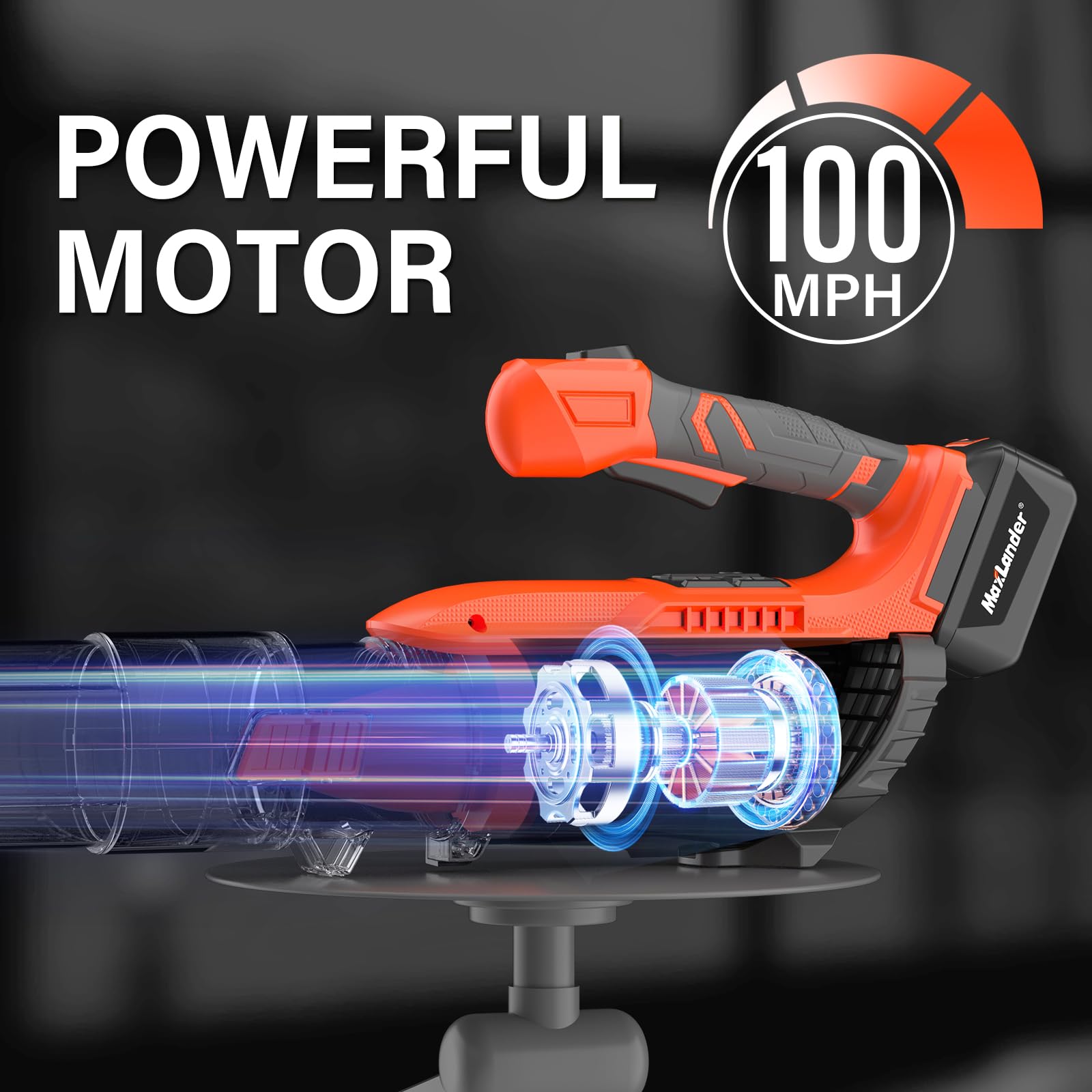 Snapklik.com : MAXLANDER Cordless Leaf Blower, 20V 350CFM Battery ...