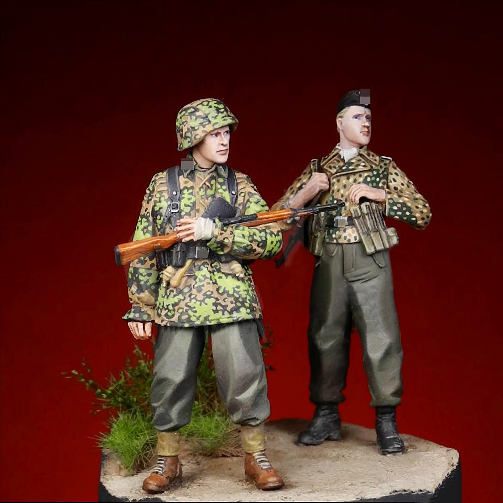 Buy WWII German Soldiers (Standing, 2 Pieces) Resin Model Kits Figures ...